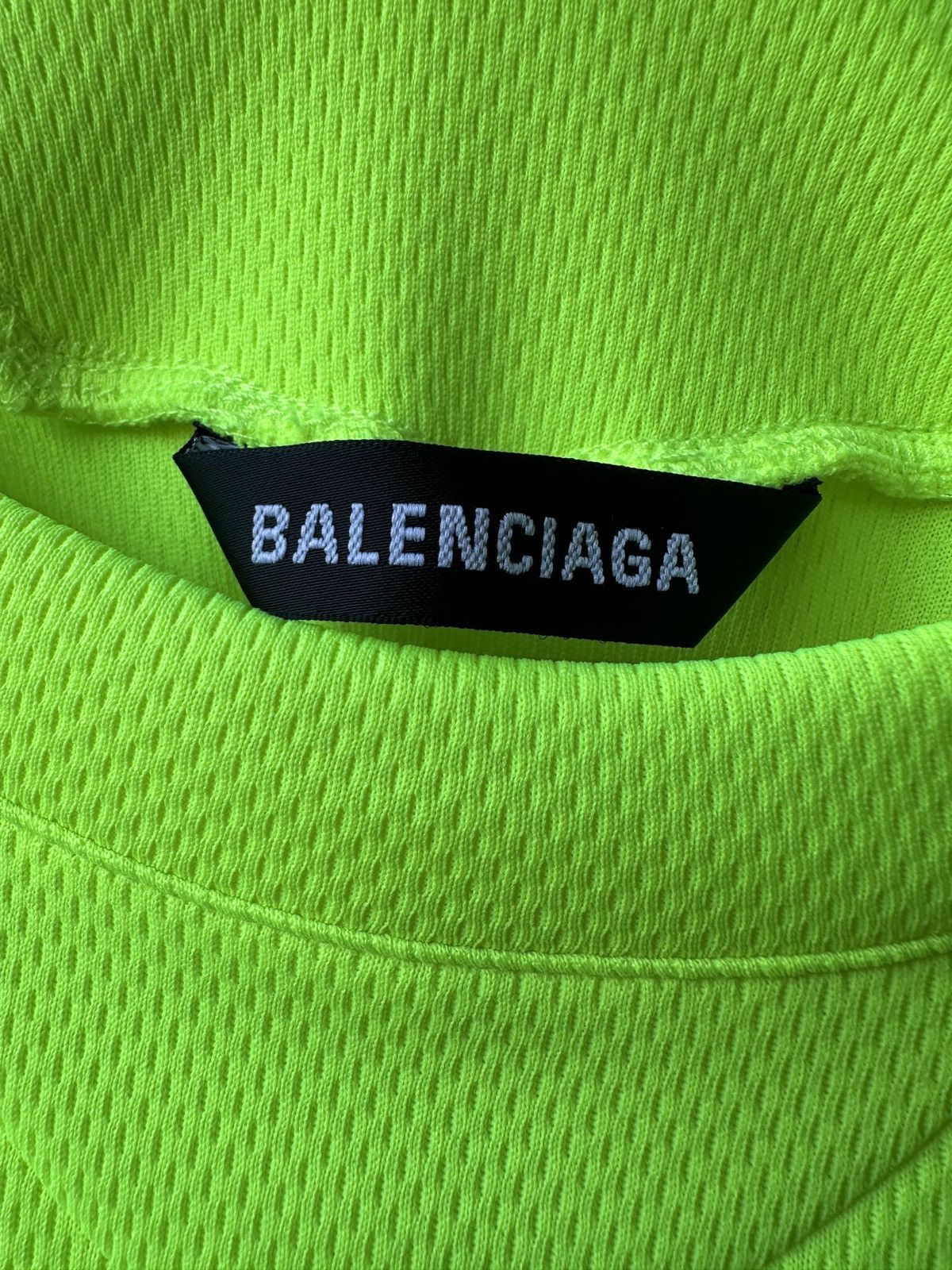Balenciaga BALENCIAGA SOCCER FOOTBALL JERSEY LONGSLEEVE NEON YELLOW ...
