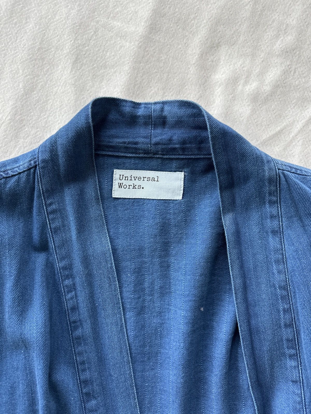 Universal Works Universal Works light denim kimono jacket | Grailed