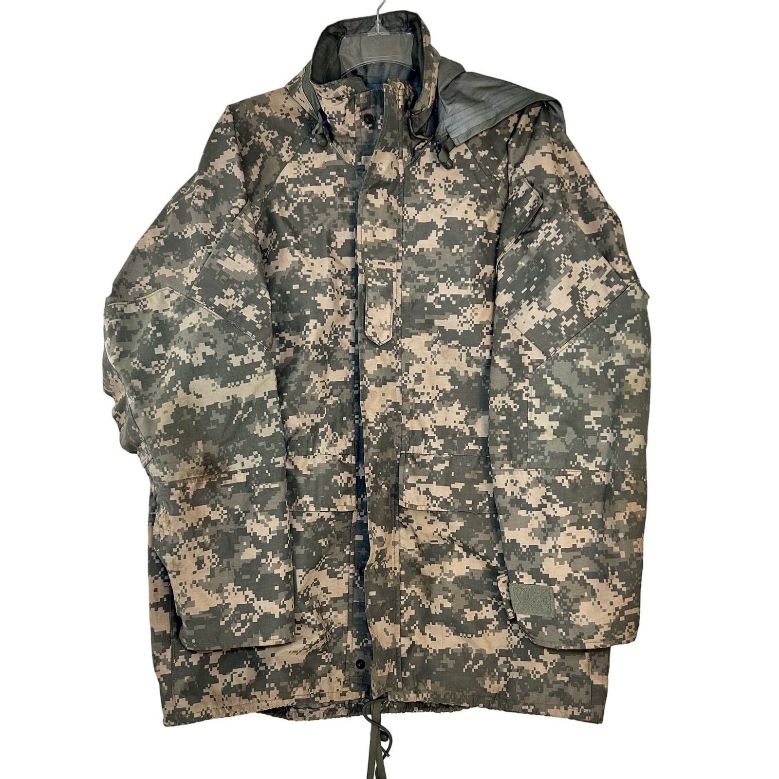 Military Camouflage Military Parka Jacket Camo Coat Nylon Hood Medium ...