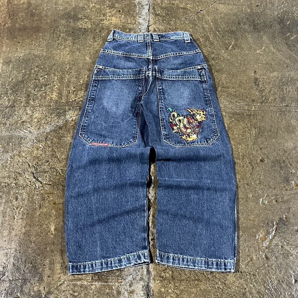 Vintage *RARE* CRAZY VINTAGE JNCO DRAGON JEANS BAGGY Y2K SKATER RAVE ...