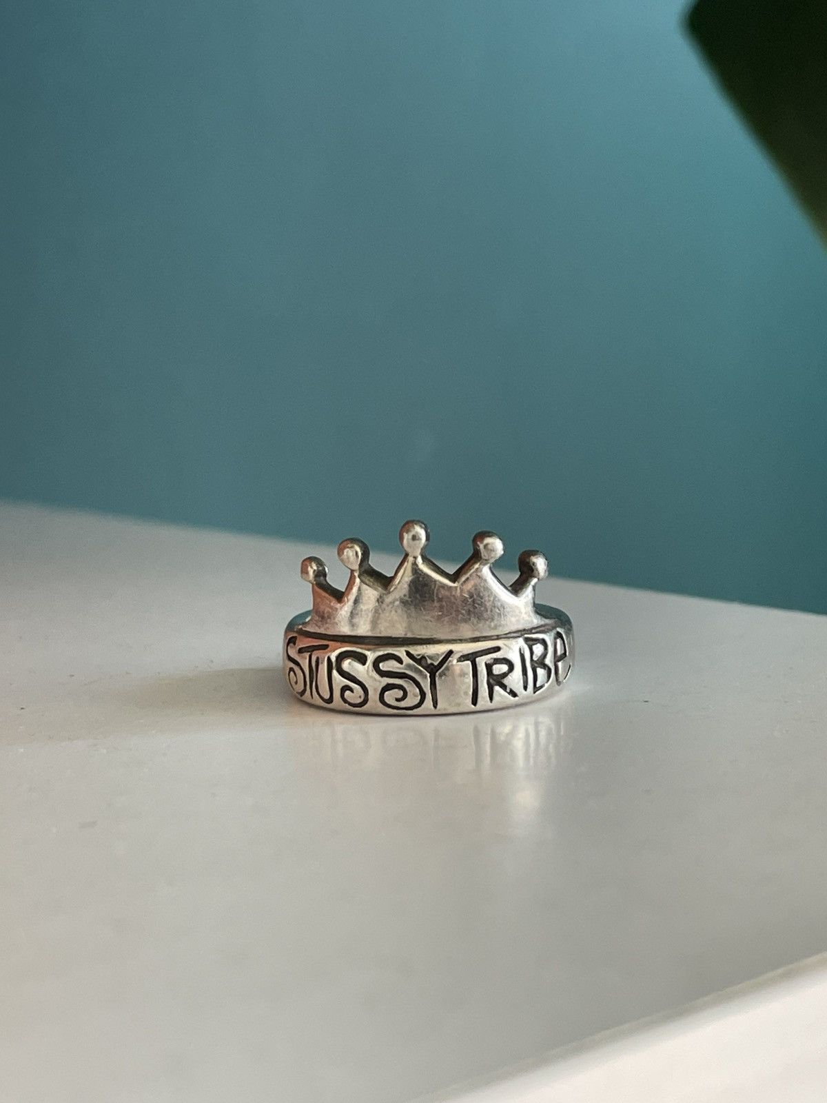 Stussy Vintage Stussy tribe silver crown ring 80s | Grailed