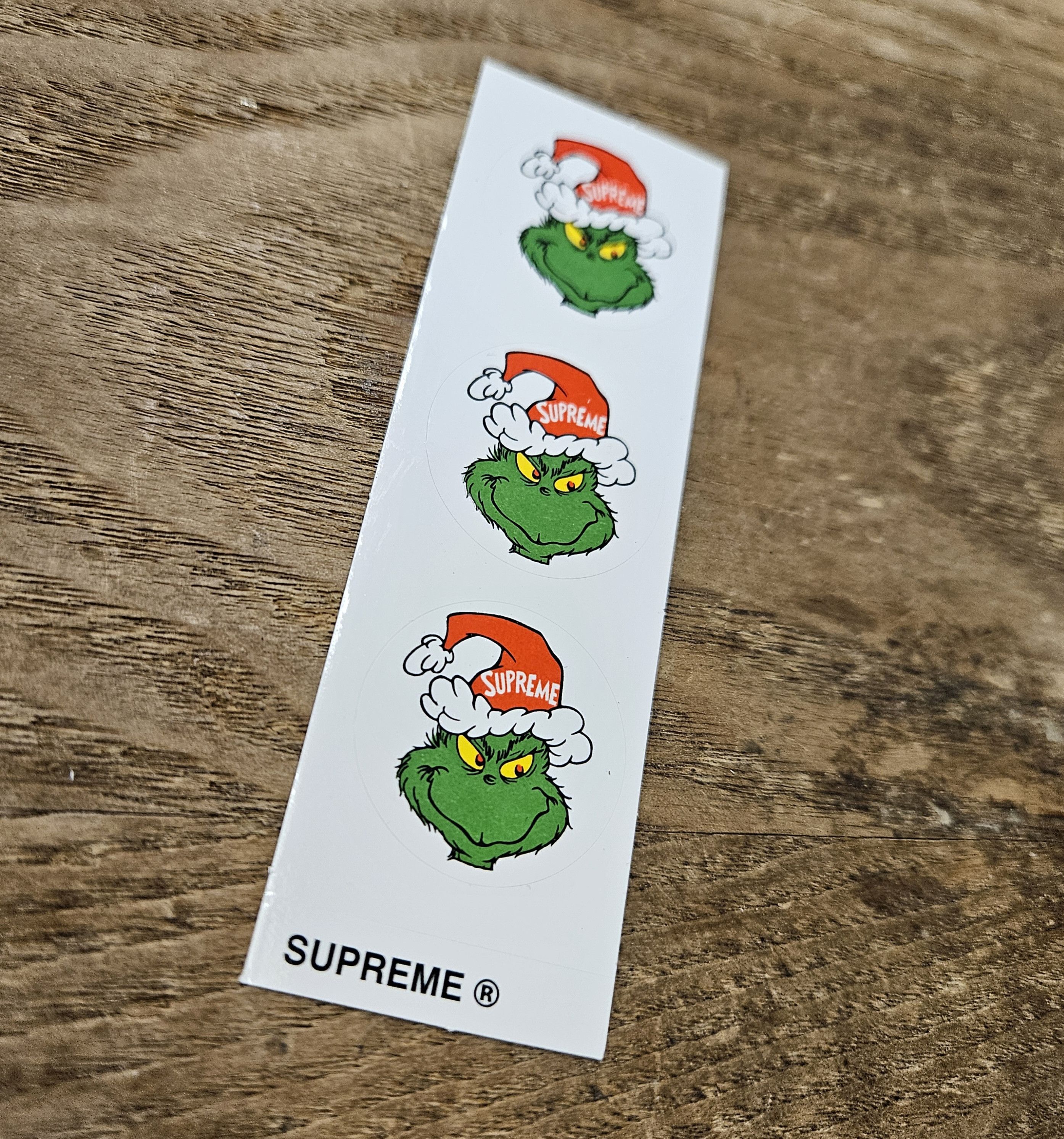Supreme Supreme Grinch Mini Sticker Sheet Of 3 Sticker FW24 | Grailed