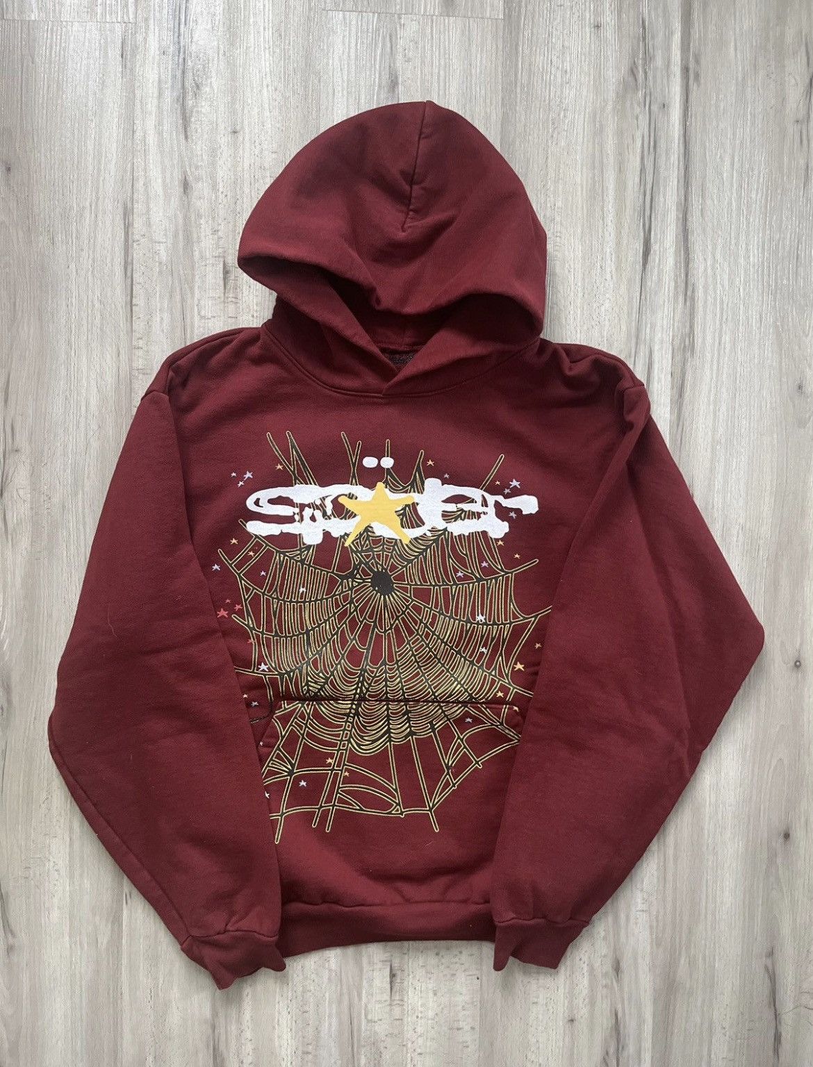 Spyder Sp5der Hoodie(Young Thug) - Maroon | Grailed