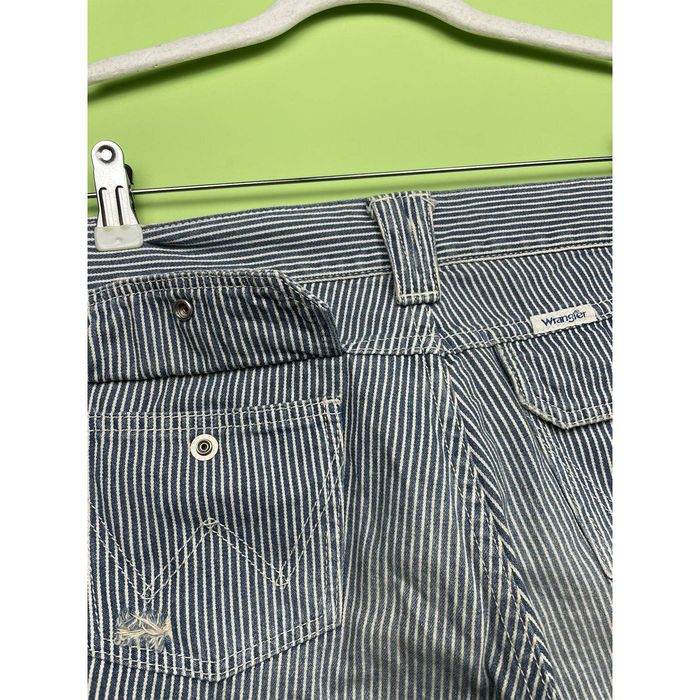 Vintage Wrangler Distressed Pinstripe Shorts | Grailed