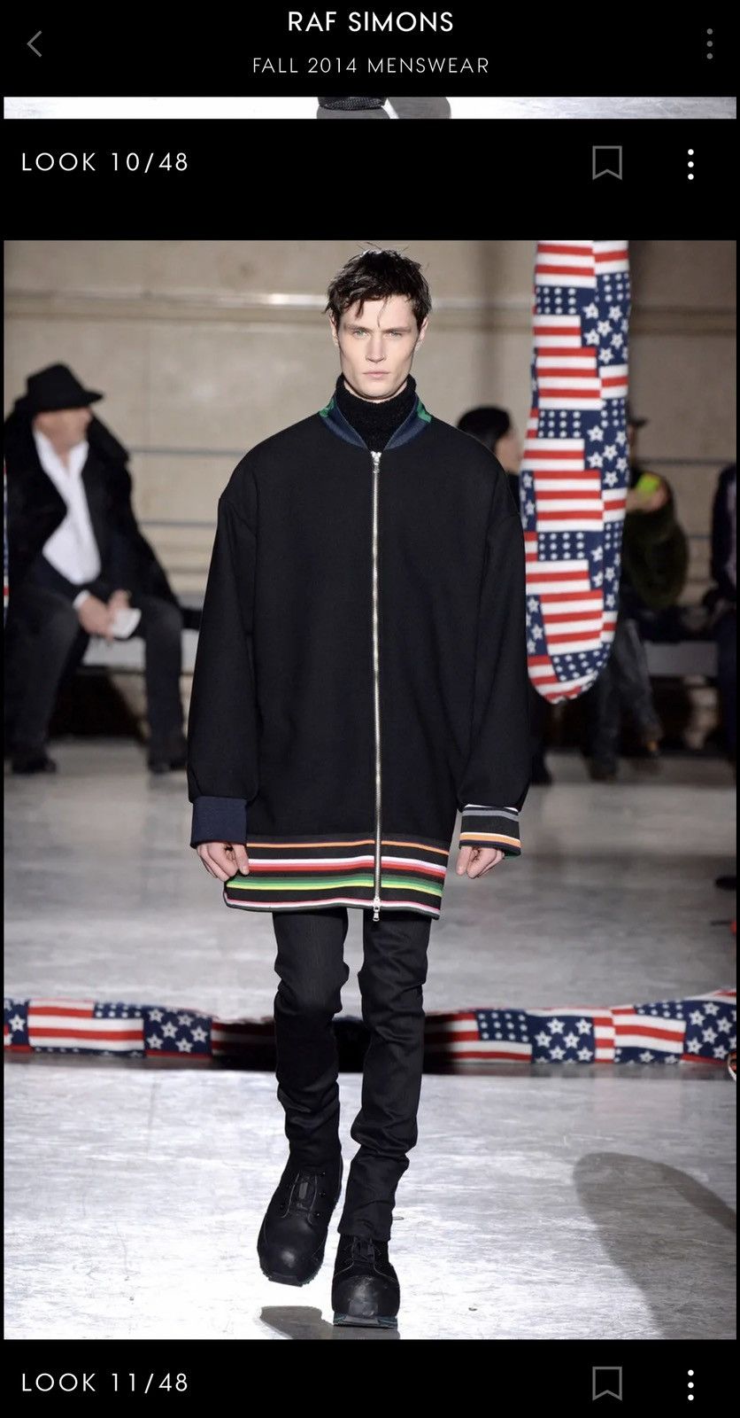 Raf Simons × Sterling Ruby FW14 Runway Sterling Ruby Long Bomber | Grailed