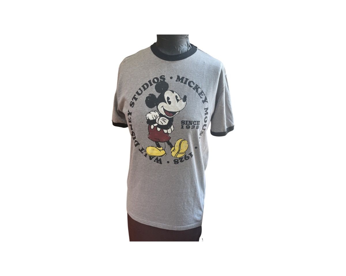 Disney Mickey Mouse ringer gray t-shirt | Grailed