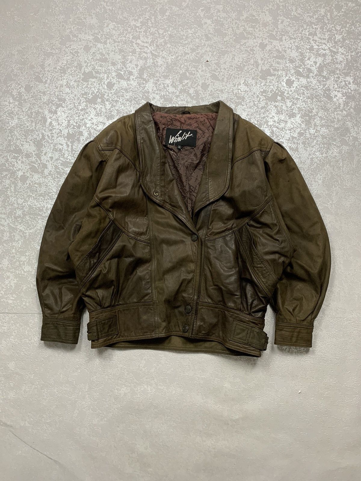 Bomber Jacket × Leather Jacket × Vintage Vintage Schott Style Leather ...