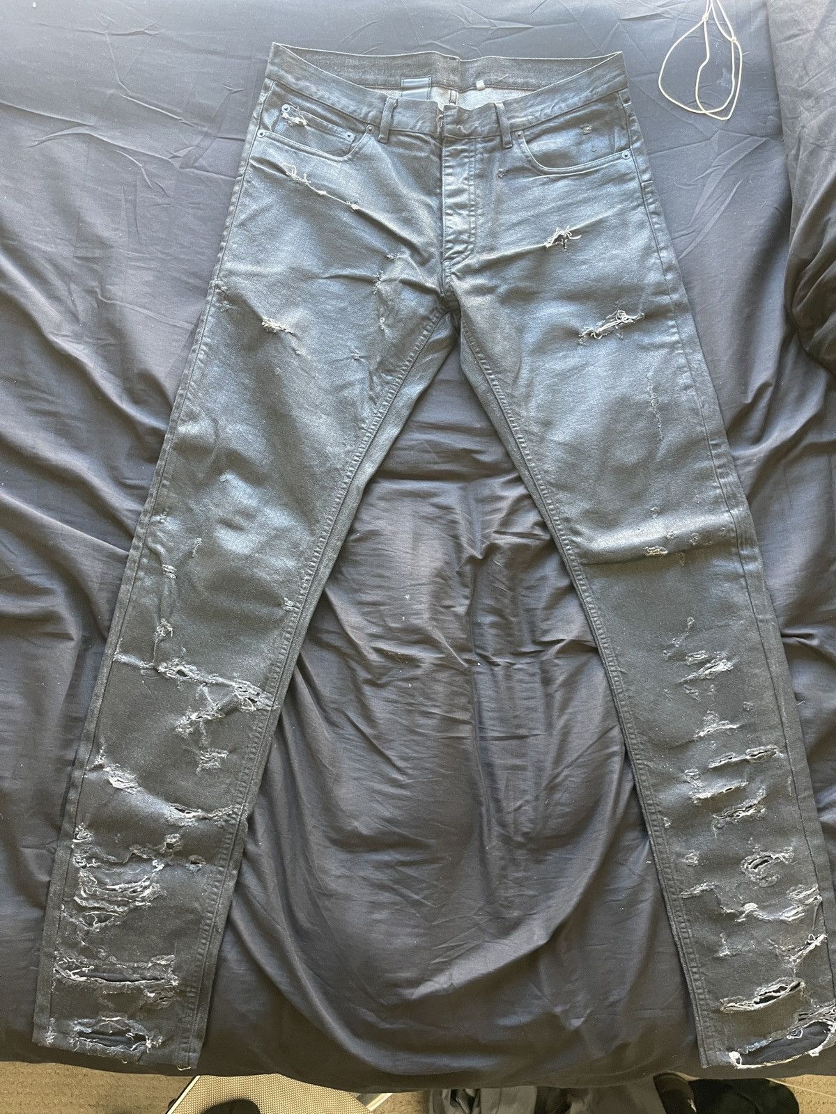 Dior × Hedi Slimane Dior Homme SS 2004 Strip WAXED JEANS BY HEDI ...