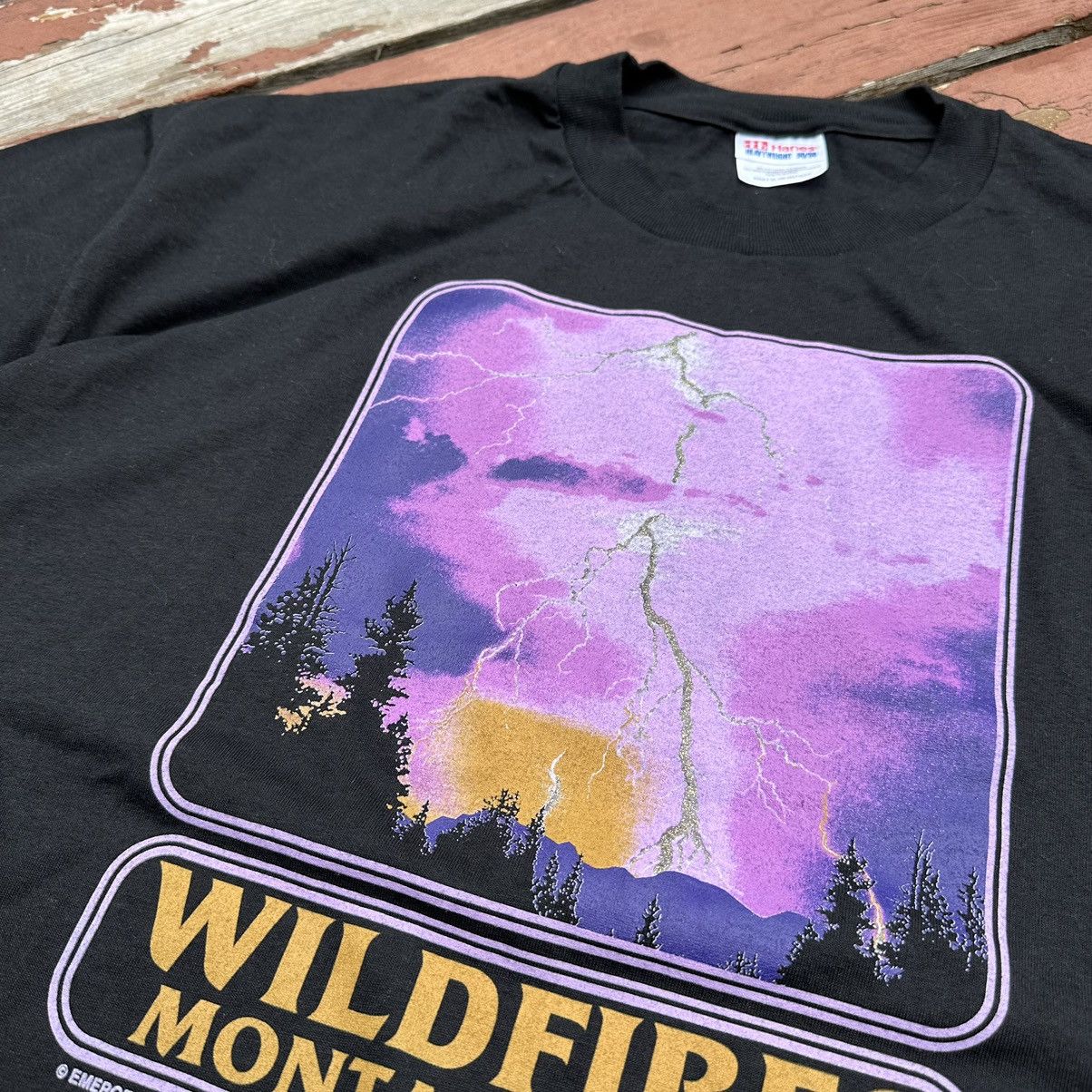 Vintage Vintage 00s Montana Wildfires Purple Lighting Shirt | Grailed