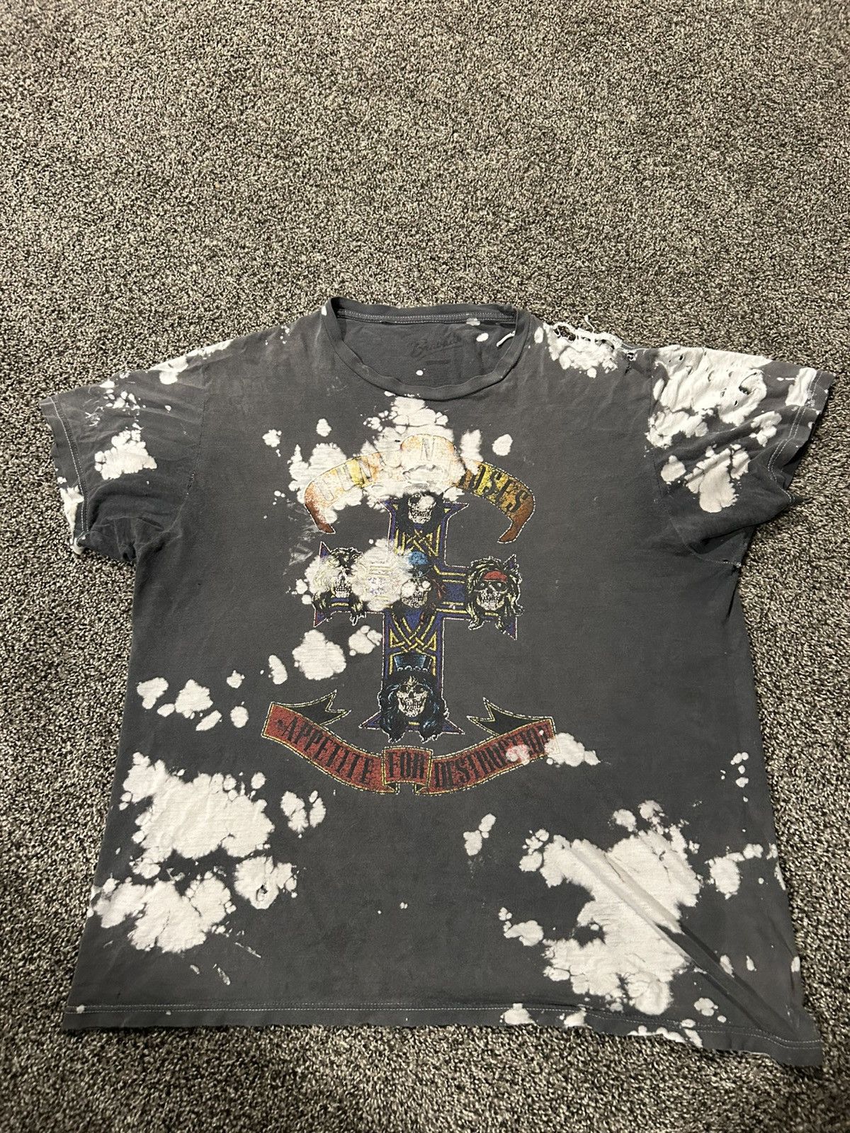 Band Tees Guns N’ Roses Distressed Band Tee Shirt | Grailed