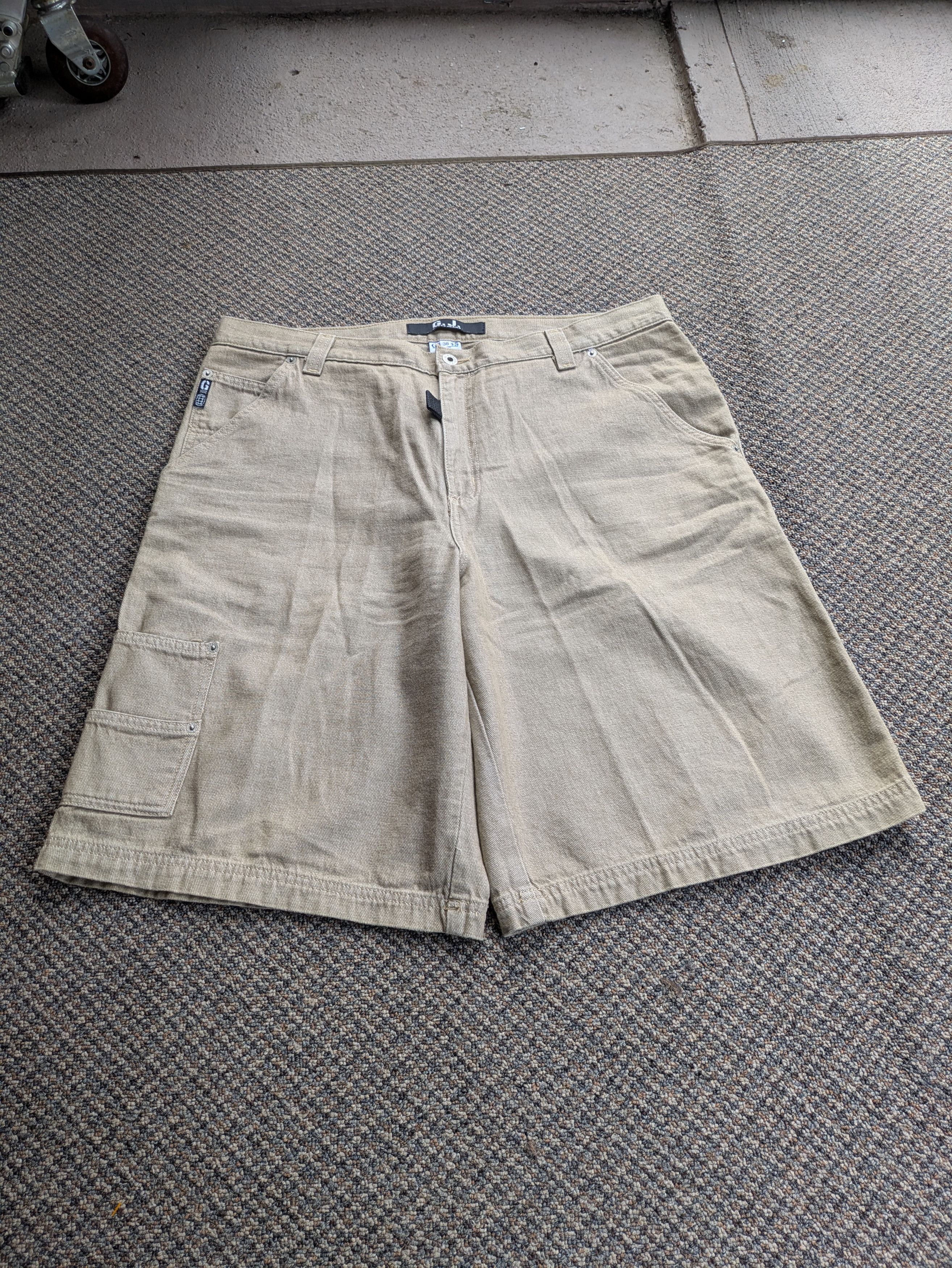 Guess × JNCO × Southpole Crazy 90s Guess Golden Baggy Carpenter Jorts ...