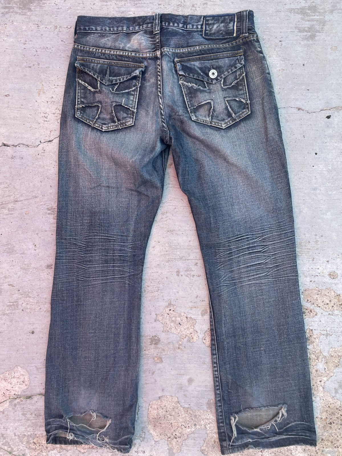 Helix Y2K Skull Cross Helix Jeans | Grailed