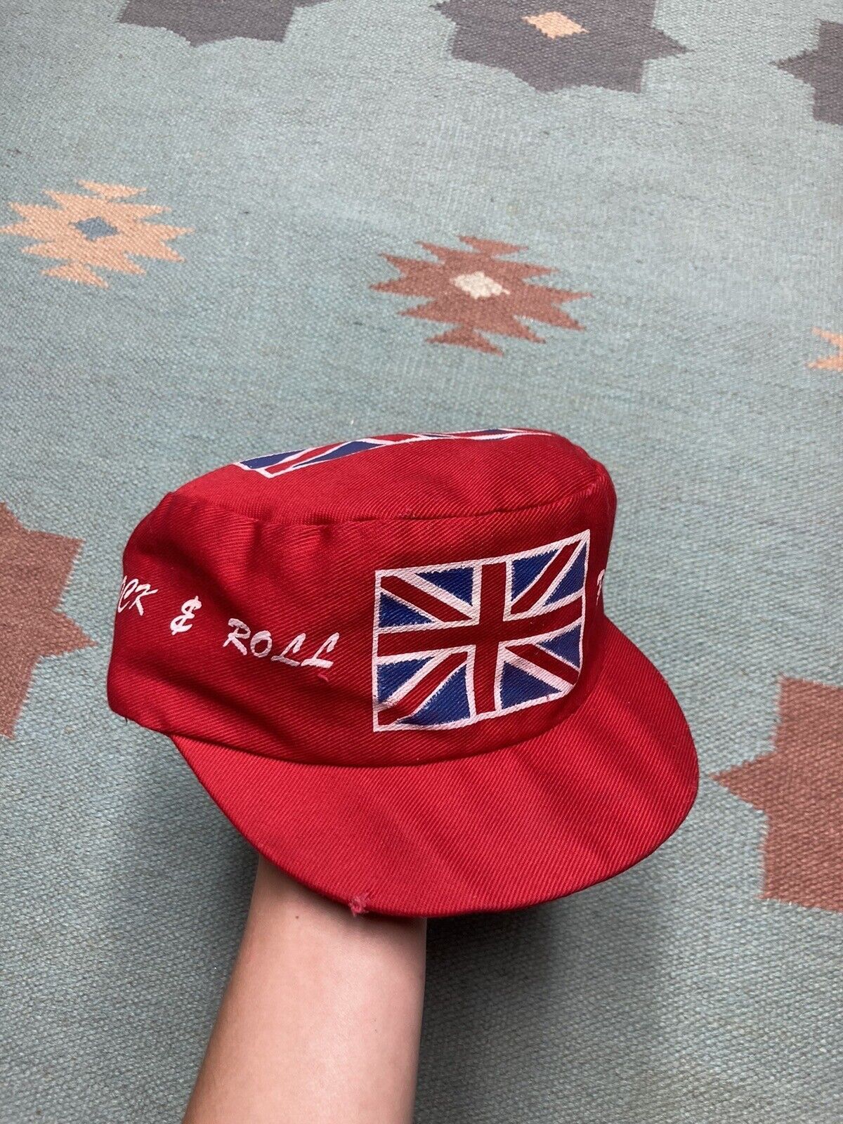 Made In Usa × Snap Back × Vintage British flag Union Jack rock & roll ...