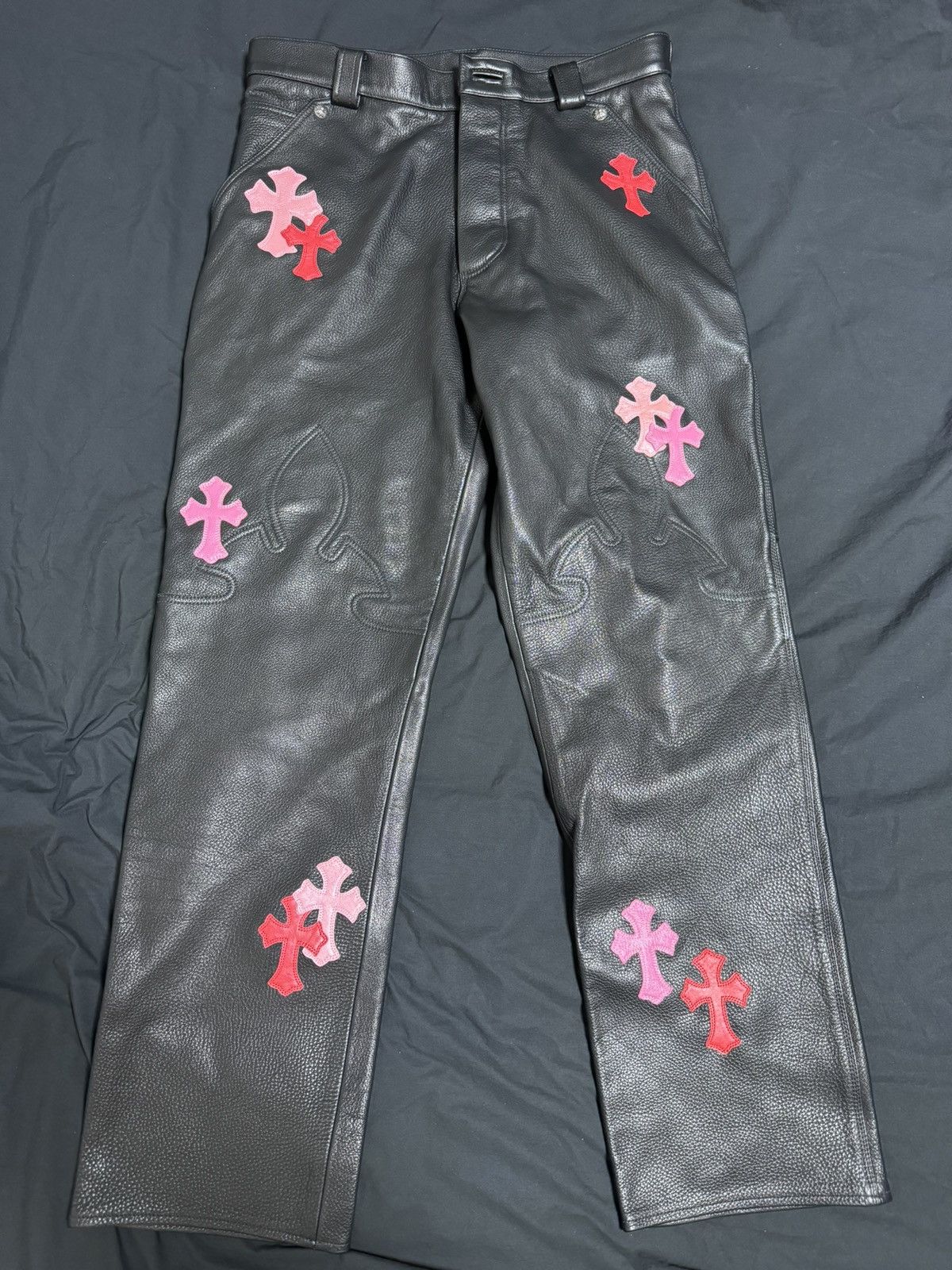 Chrome Hearts Chrome hearts 1of1 multi cross patch leather carpenter ...