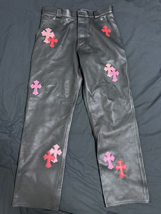 Chrome Hearts Chrome hearts 1of1 multi cross patch leather carpenter ...