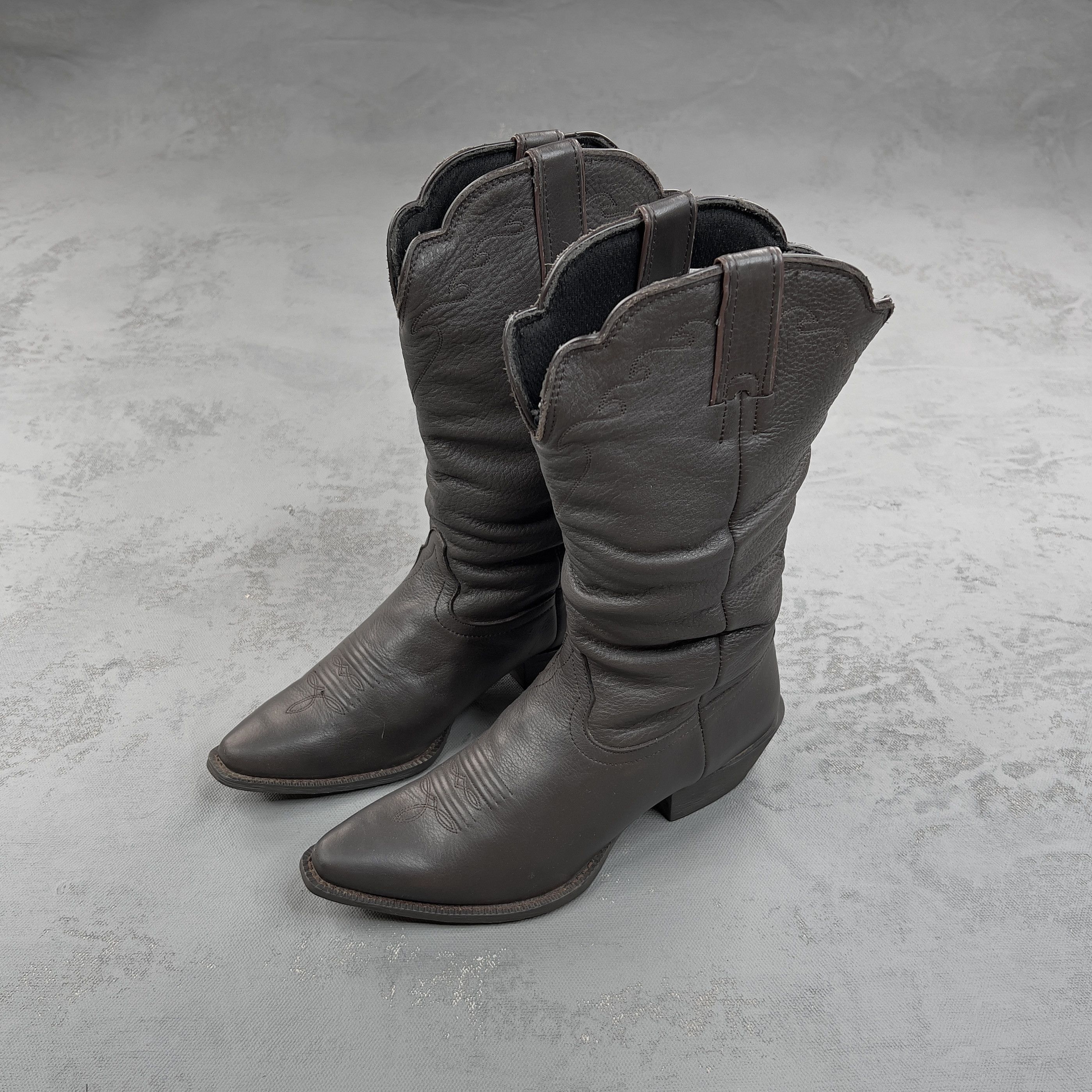 Nocona × Nocona Boots Nocona Chocolate Brown Leather Slouch Cowboy ...