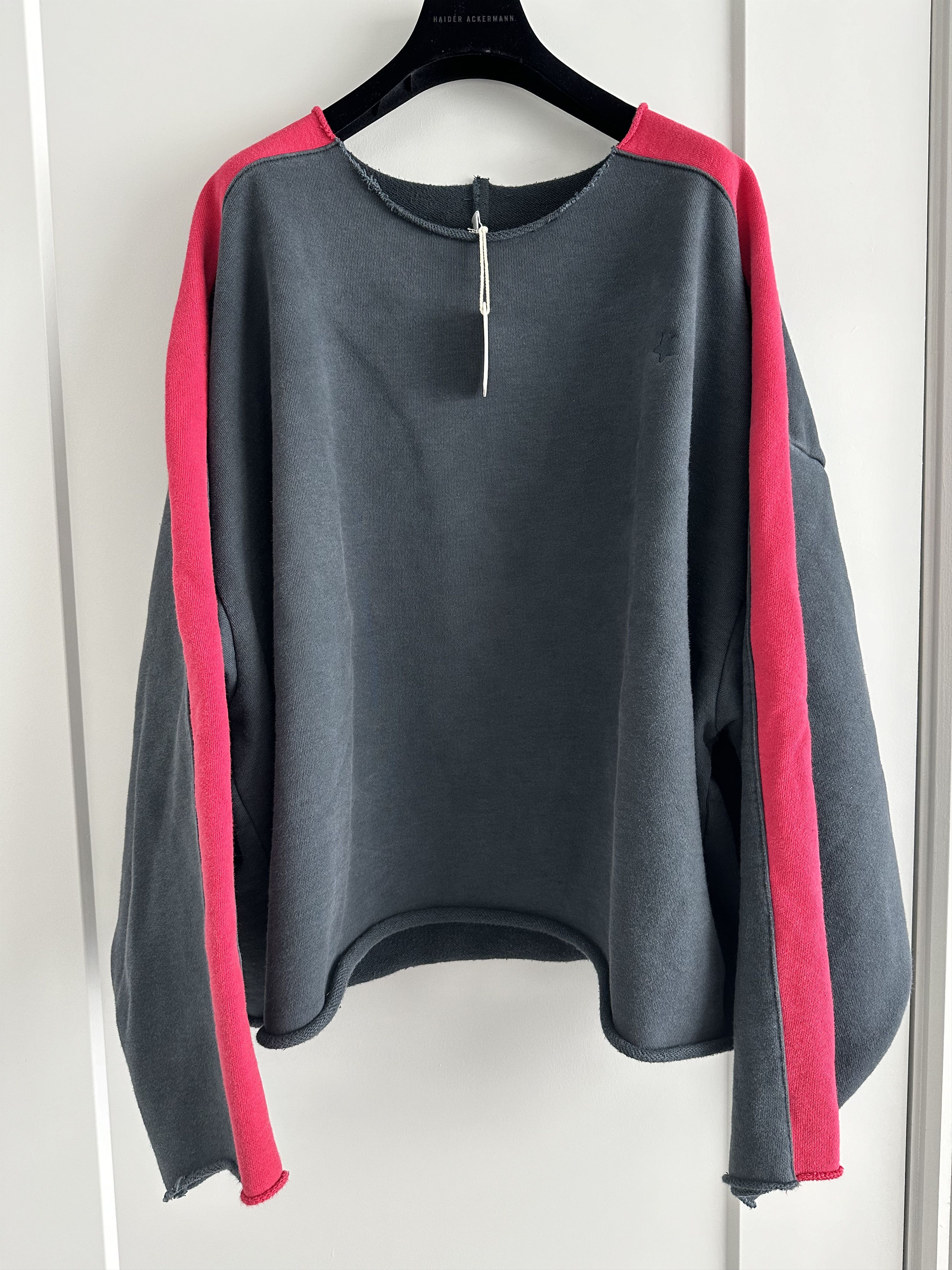 Greg Ross Side Stripe Crew Neck - Black/Akira Red | Grailed