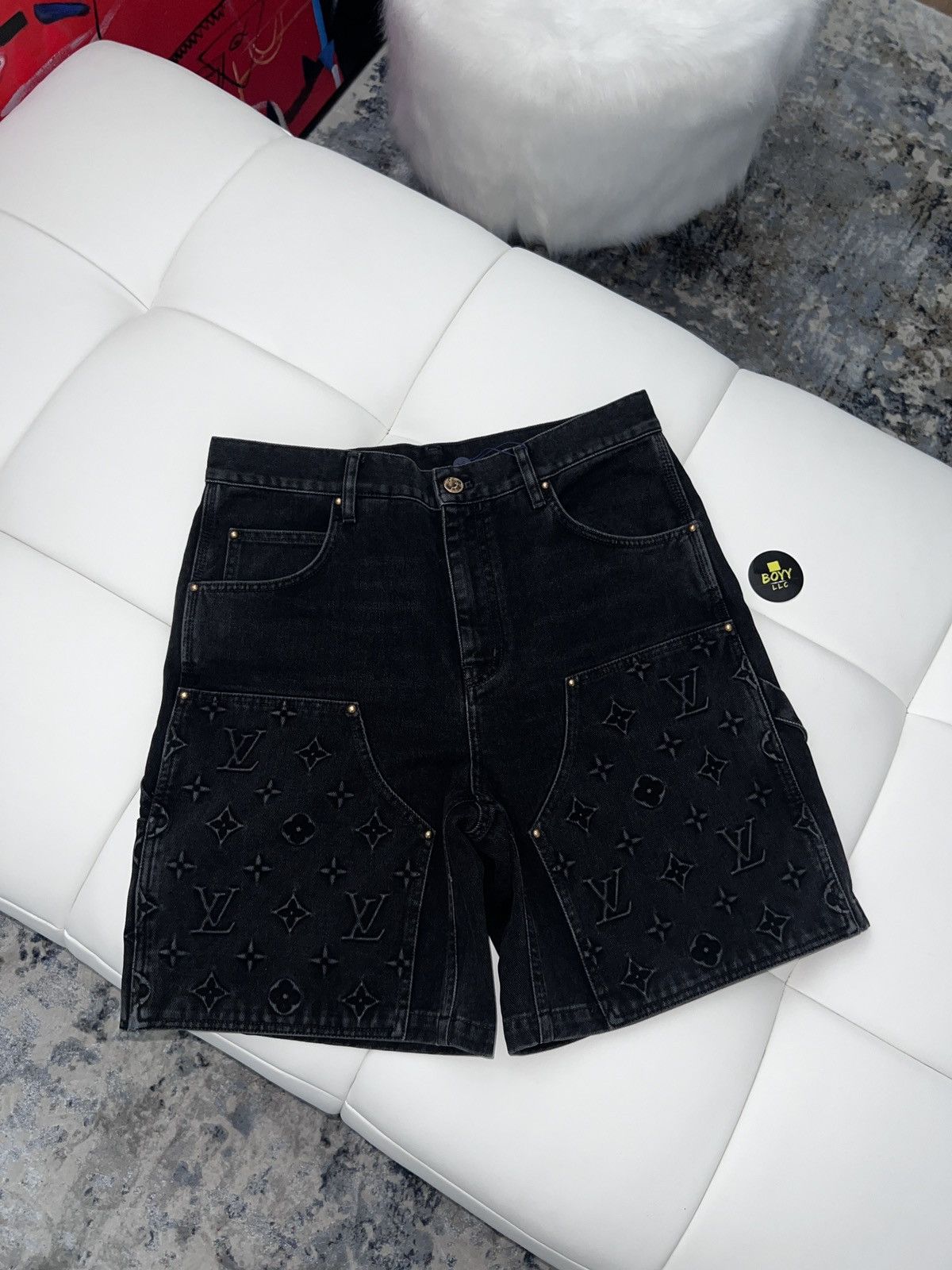 Louis Vuitton Louis Vuitton denim carpenter monogram shorts | Grailed