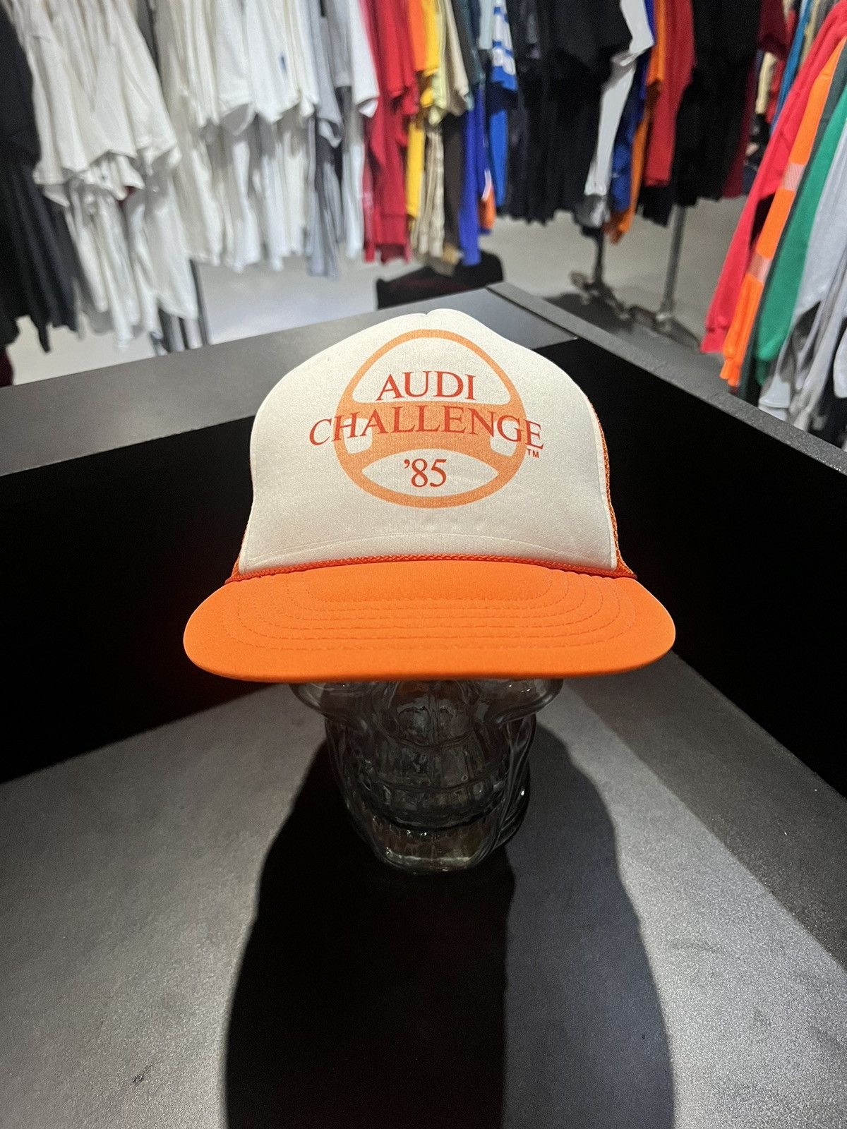 Audi × Streetwear × Vintage Vintage 1985 Audi Challenge Orange Mesh ...