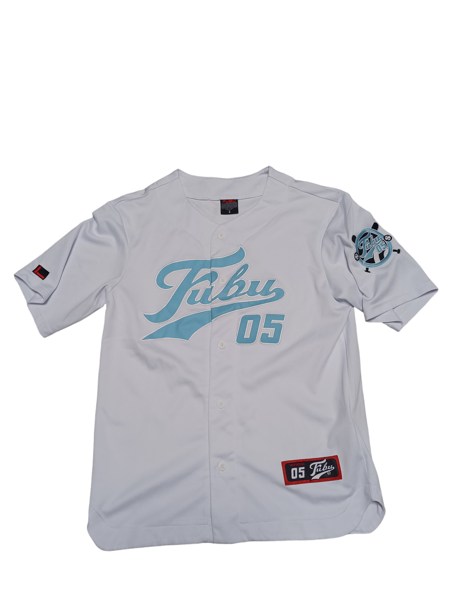 Fubu × Jersey × Streetwear FUBU BIGLOGO EMBROIDERED BASEBALL JERSEY ...