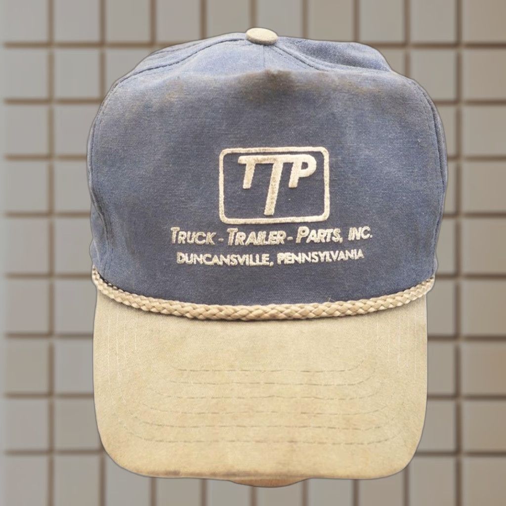 Vintage Trucker Hat Mens Snapback Farmer Cap Truck Trailer Parts ...