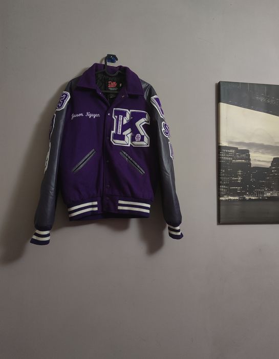 Vintage Vintage Dilly Letter Jackets K Newspaper Varsity Jacket | Grailed
