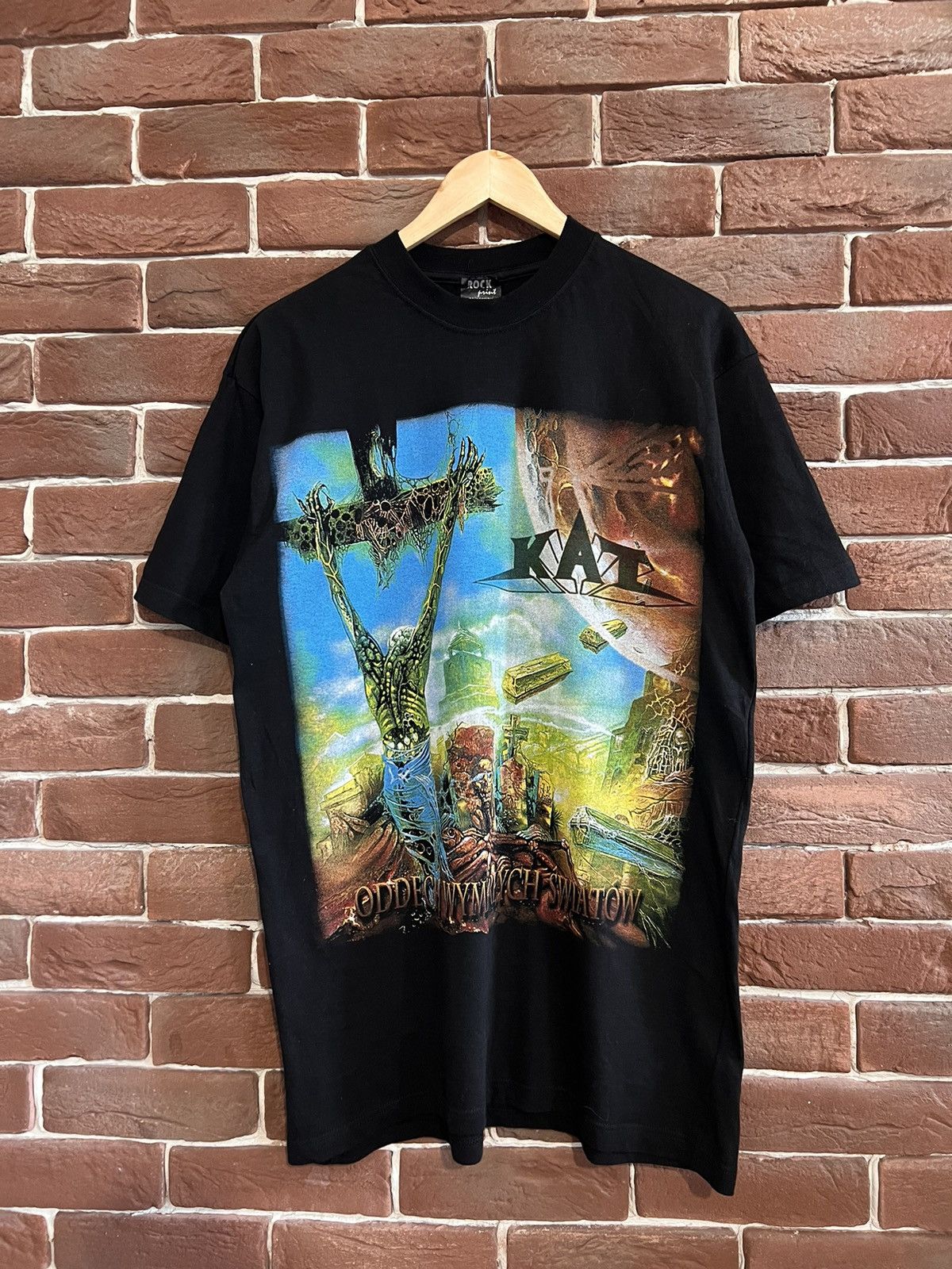 Vintage Rare Vintage 90s Kat Polish Black Metal Band Tshirt Grail | Grailed