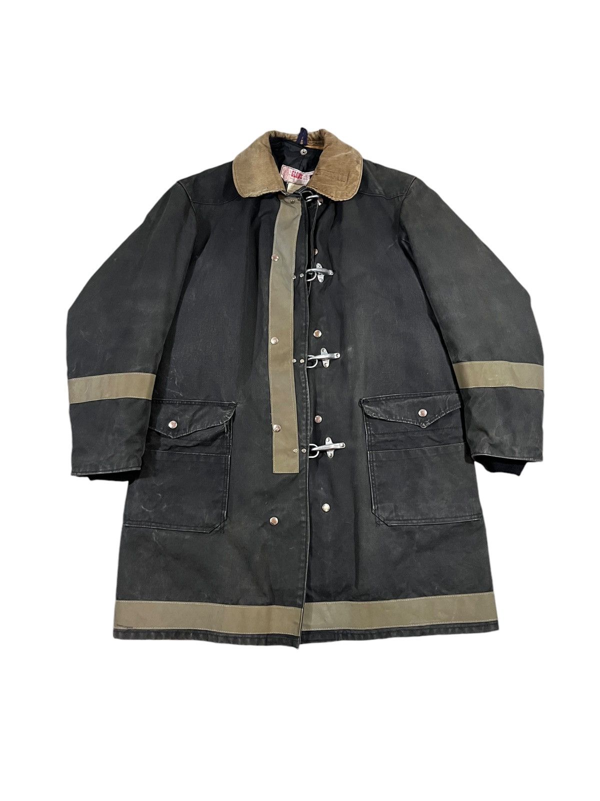 Vintage Vintage 60s Black Firefighter Coat Jacket | Grailed