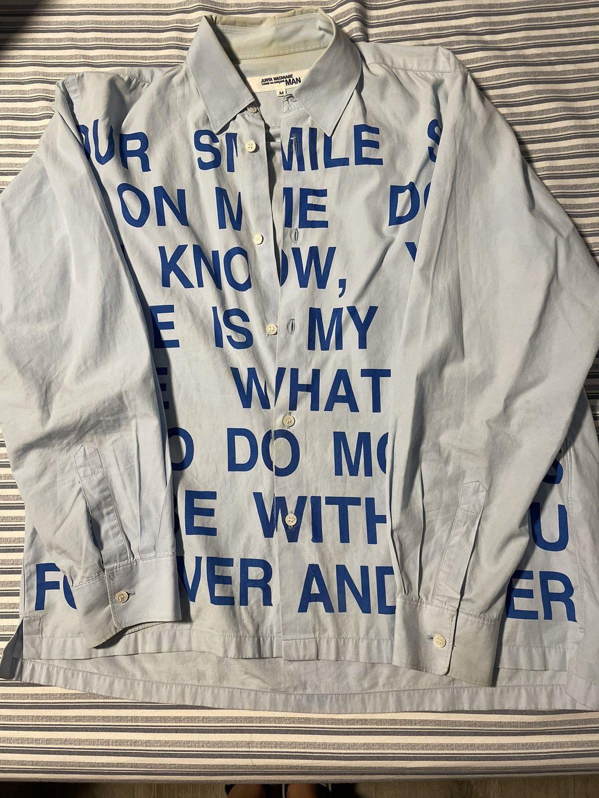 Comme des Garcons × Junya Watanabe JUNYA WATANABE SS02 POEM BUTTON UP ...