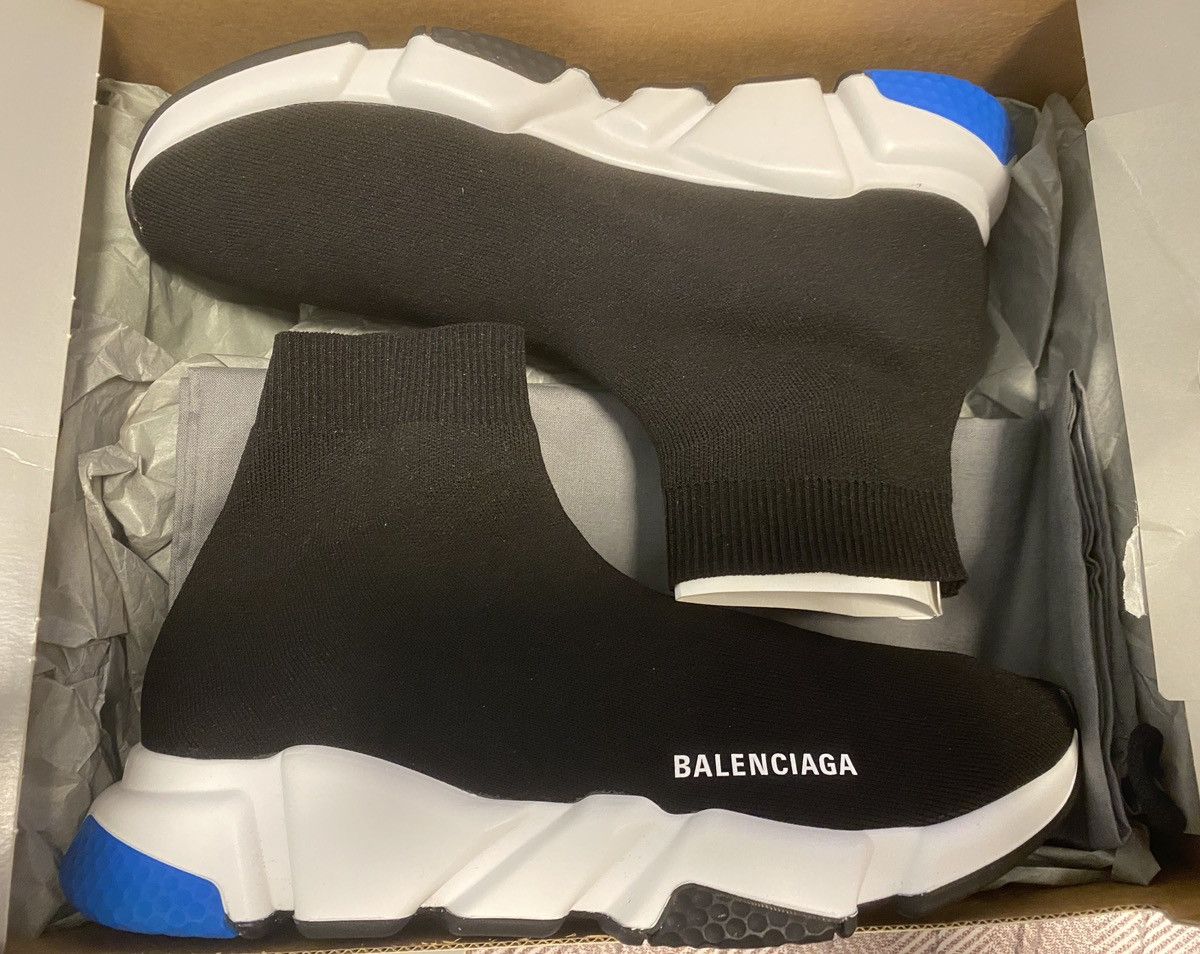 Balenciaga Balenciaga speed runner black blue | Grailed