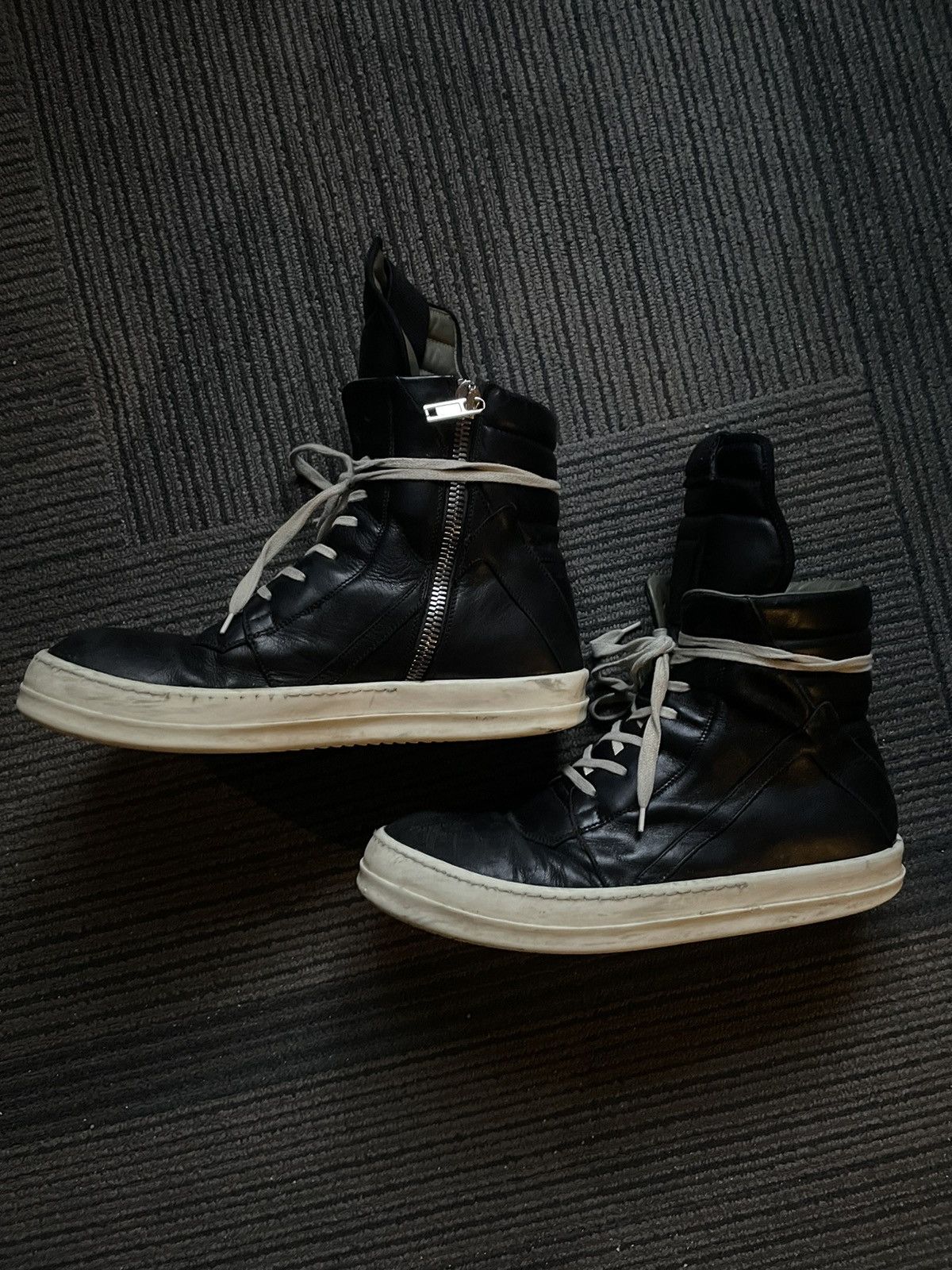 Rick Owens Rick Owens Geobaskets in black | Grailed