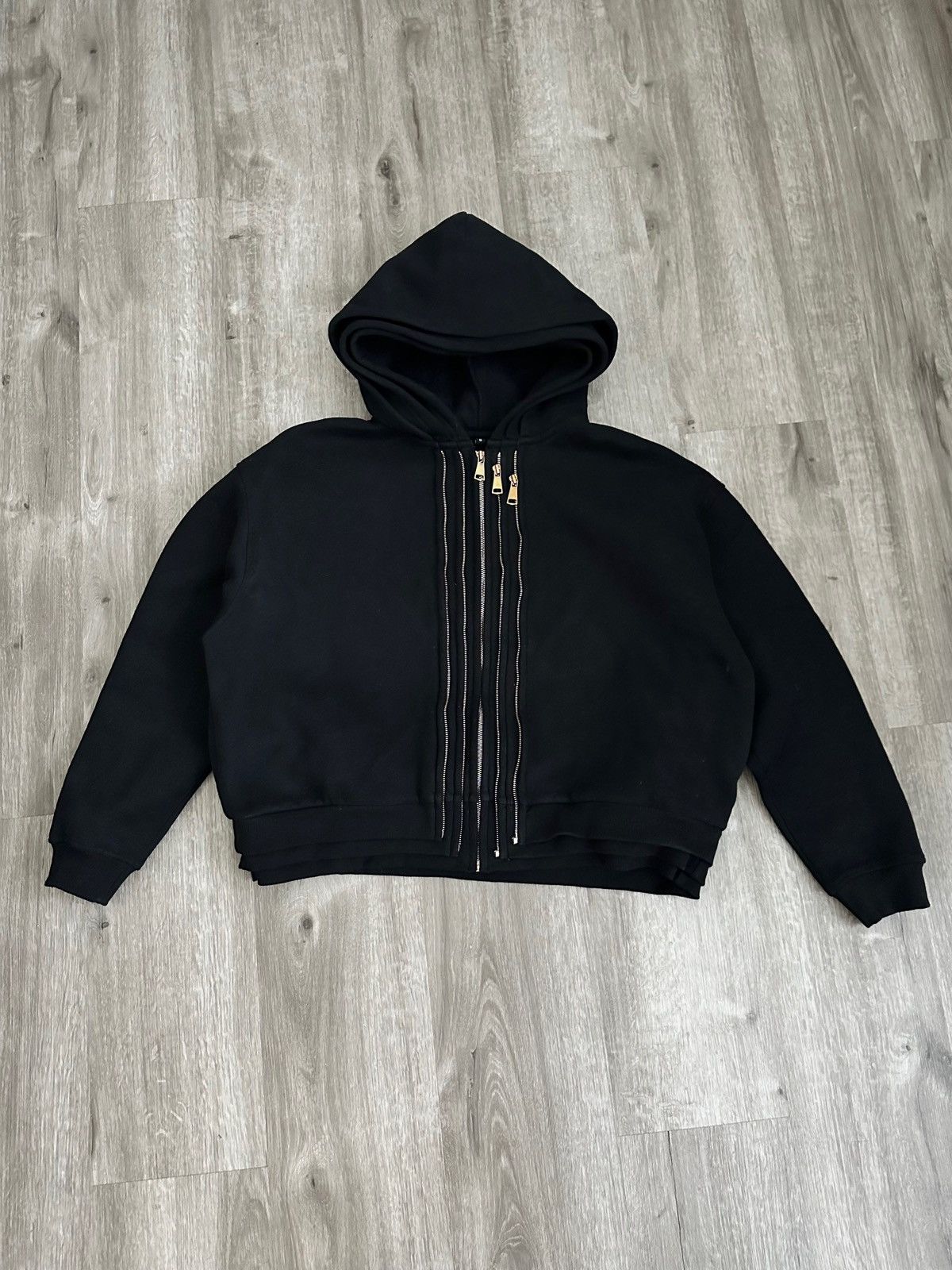 The GV Gallery GV GALLERY Triple Zip Up Rusted Hoodie | Grailed