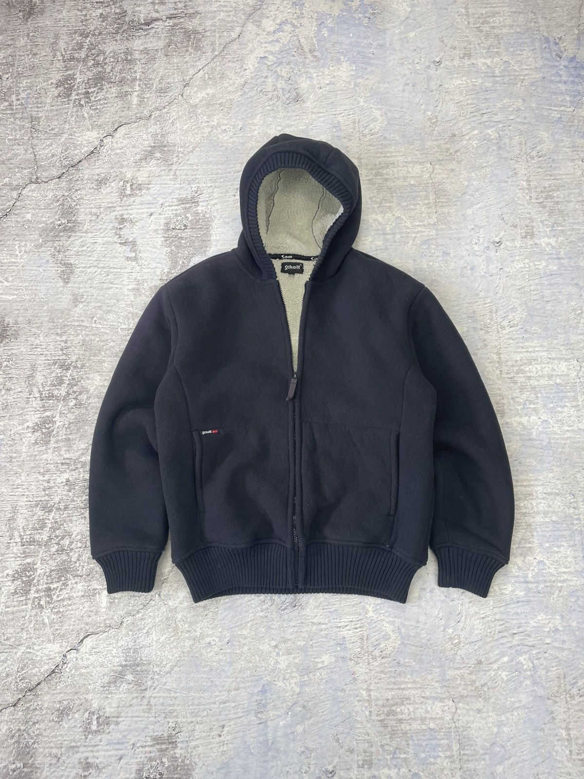 Avirex × Schott × Streetwear Schott Nyc fleece bomber jacket mens | Grailed