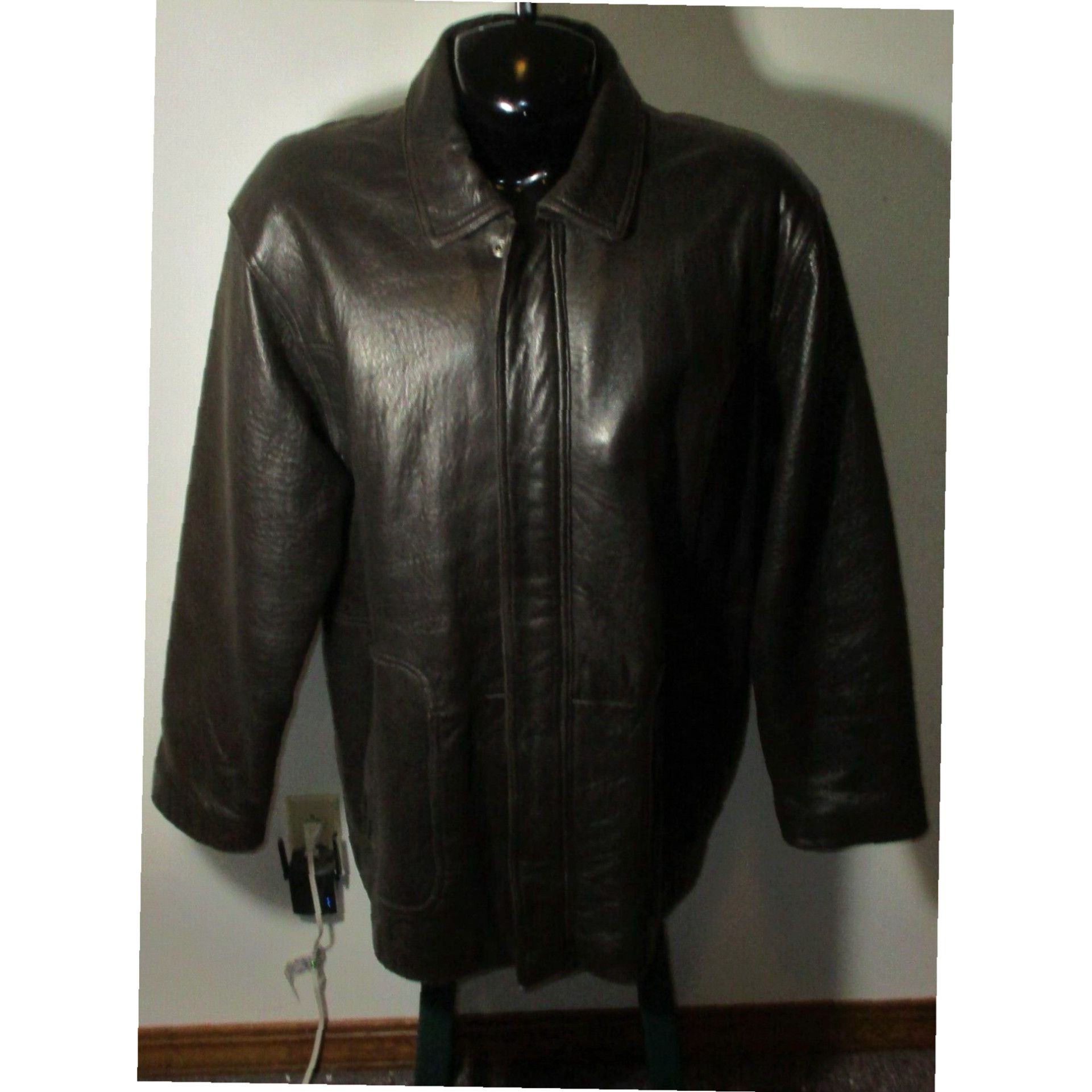 Vintage Wm MITCHELL Mens Leather Coat Brown XL Extra Large | Grailed