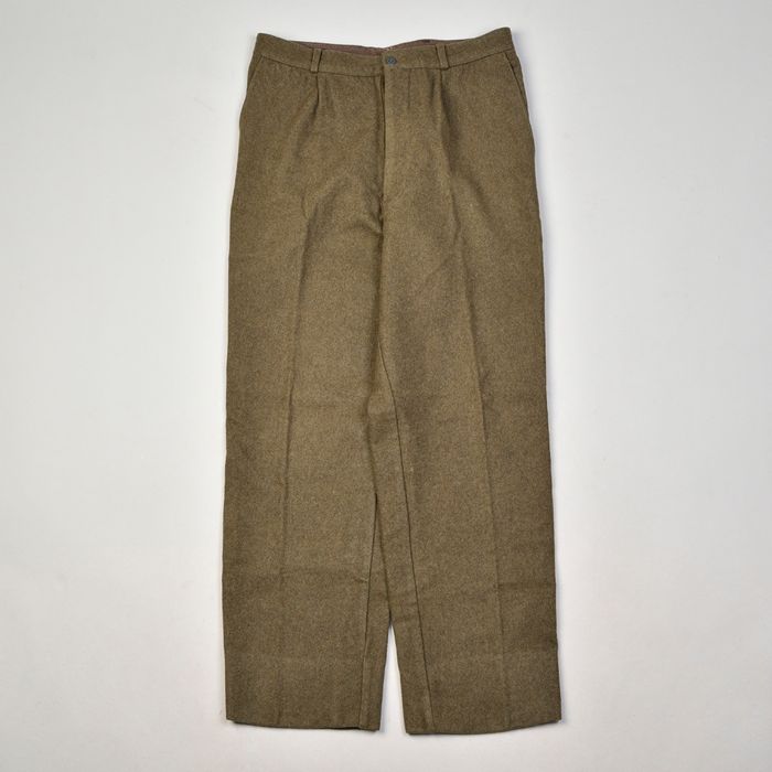 Military Swedish Army Wool Chino Pants Brown | Grailed