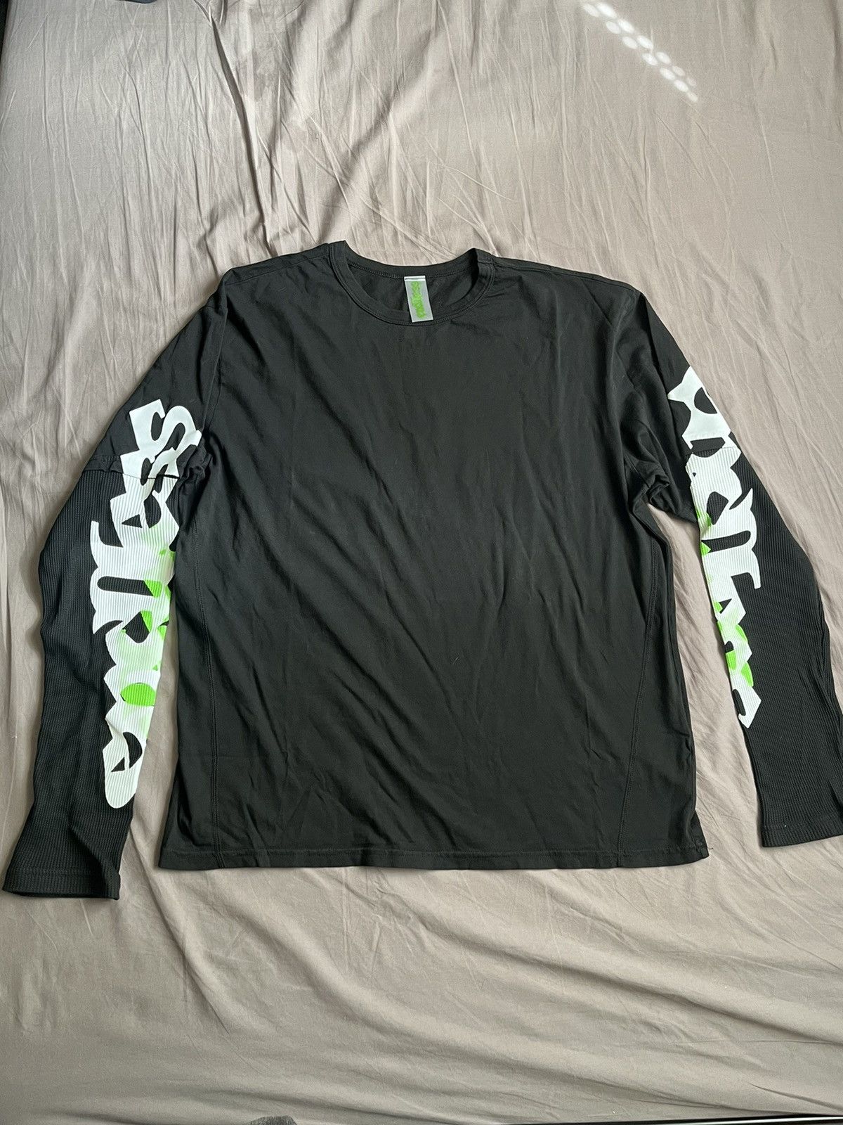 Endless × Vlone Endless Denim Green Thermal Longsleeve | Grailed