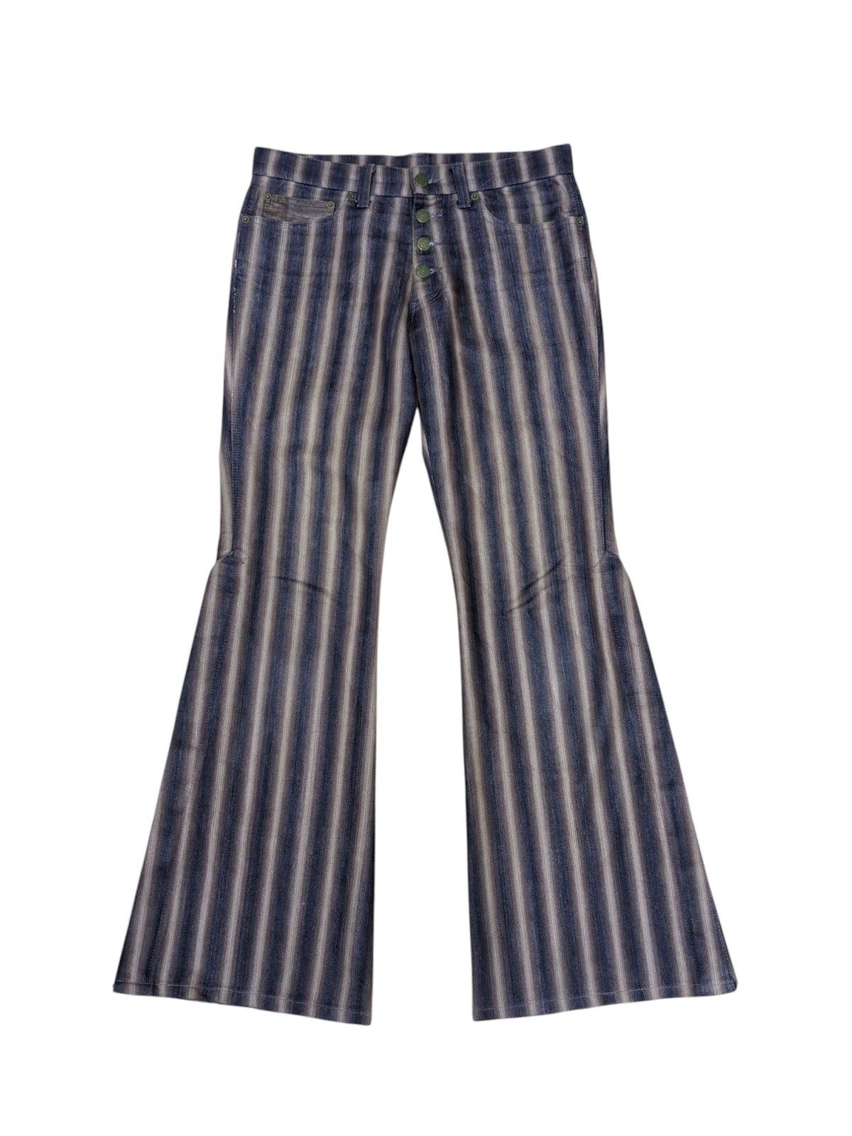 Tornado Mart Tornado Mart Stripe Flare Denim | Grailed