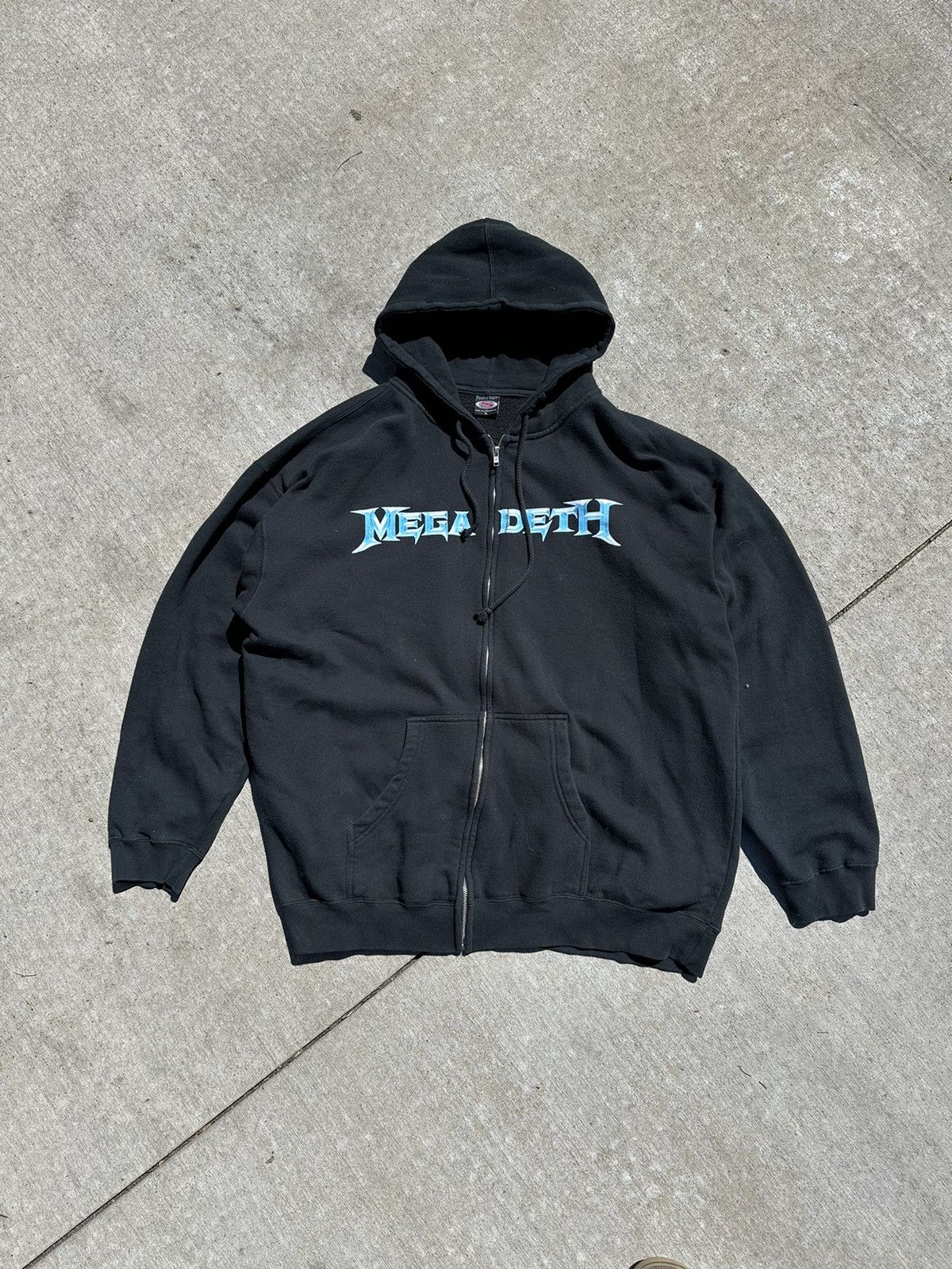 Band Tees × Megadeth × Rock Band MEGADETH Hoodie Zip Up Band Tees Y2K ...