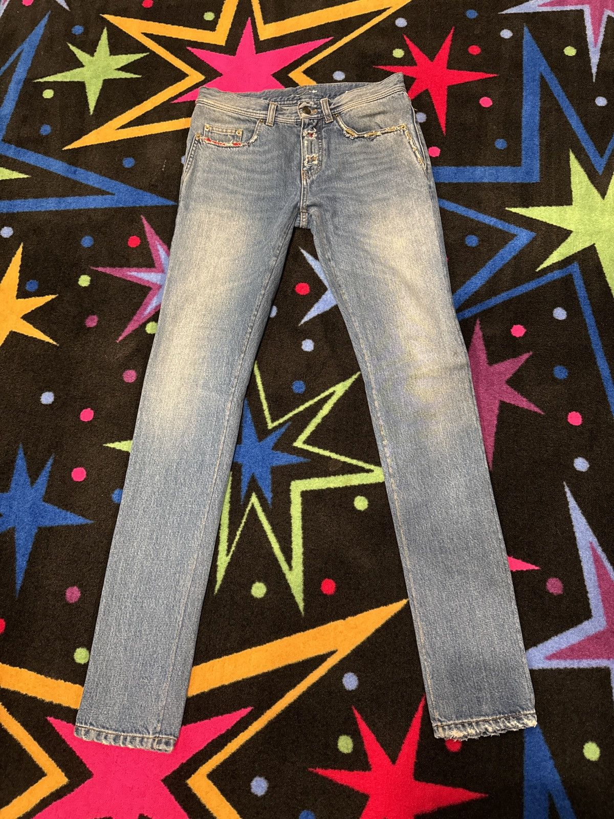 Saint Laurent Paris Saint Laurent blue jeans distressed 2019 | Grailed