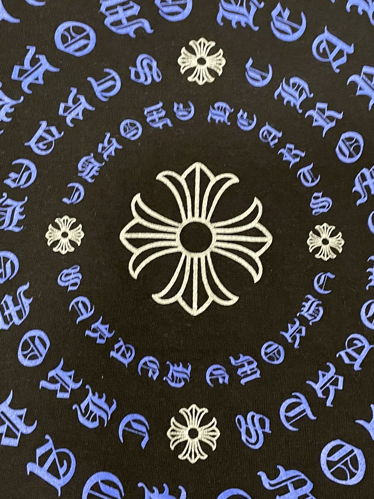 Chrome Hearts RARE Chrome Hearts Blue Spiral Logo Triple Cross Pocket ...