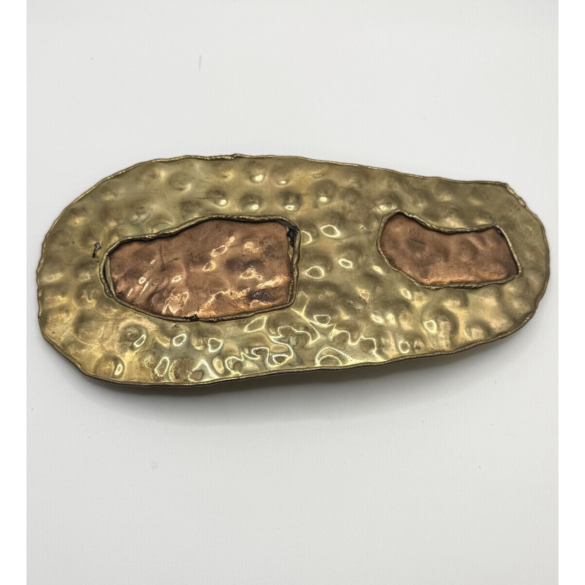 Vintage Vintage brutalist hammered brass copper large belt buckle | Grailed