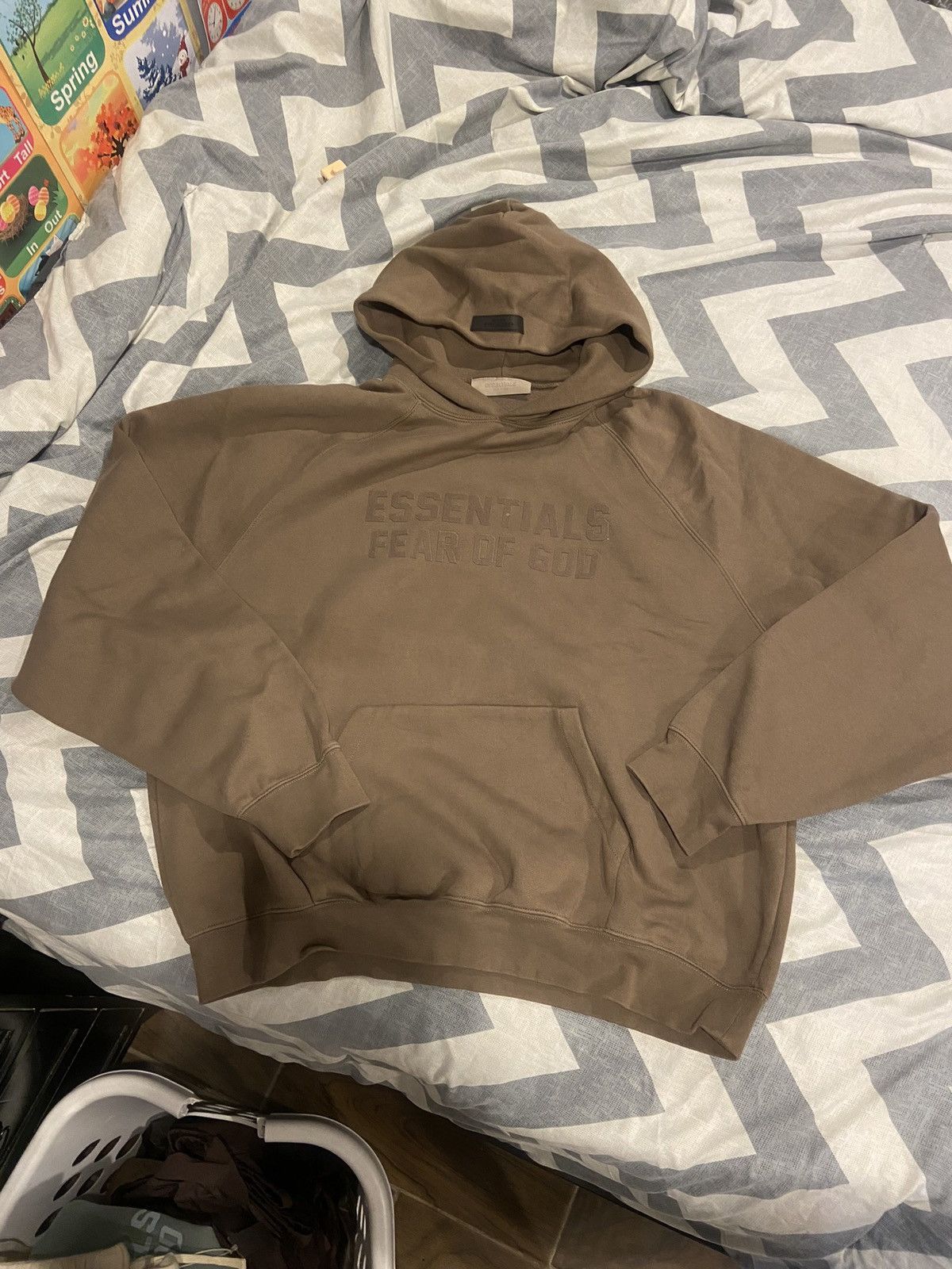 Essentials Brown Raglan Essentials Hoodie | Grailed