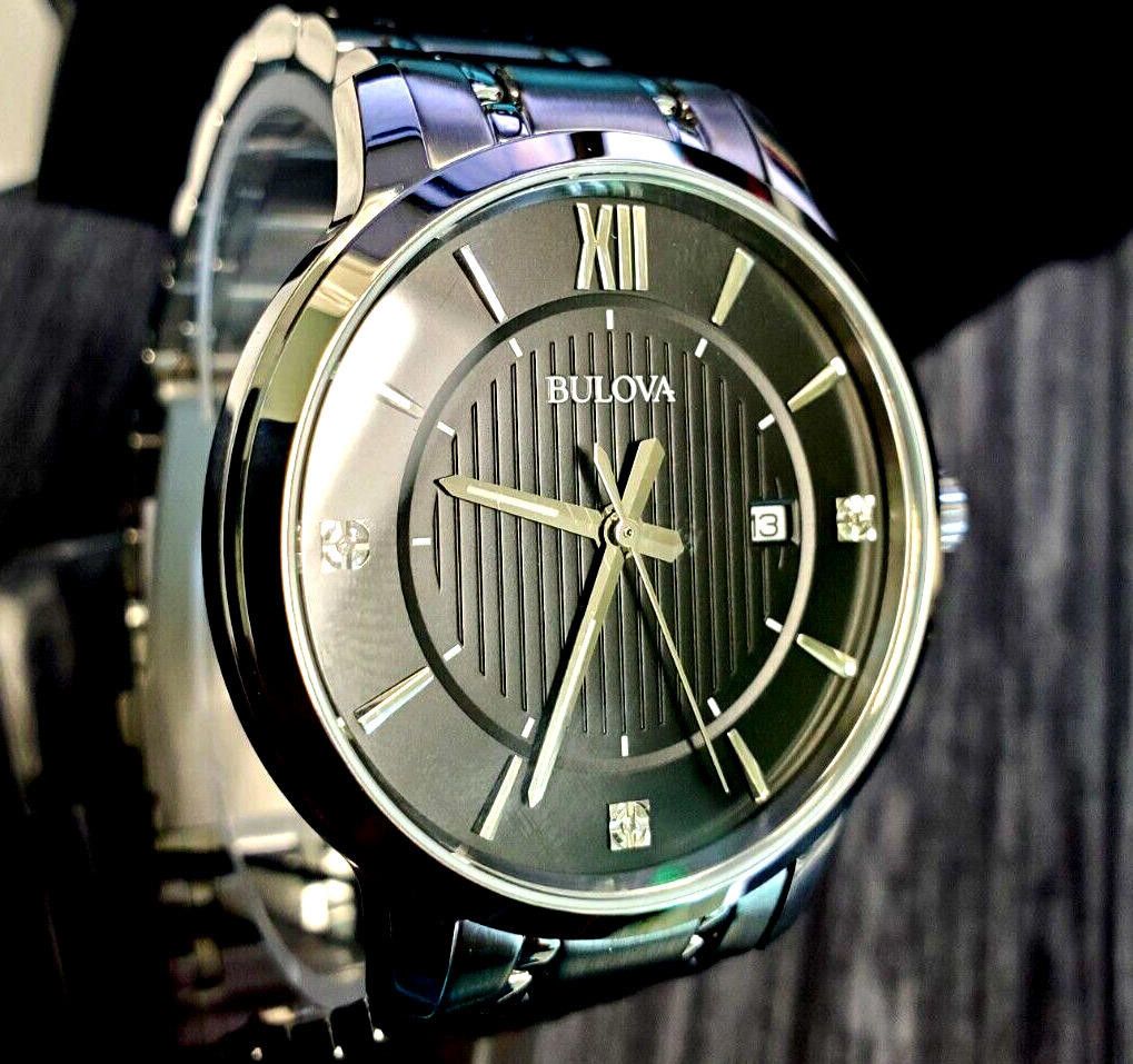 Bulova Bulova Black Teaked Dial With Diamonds Cocktail Mens Watch | Grailed