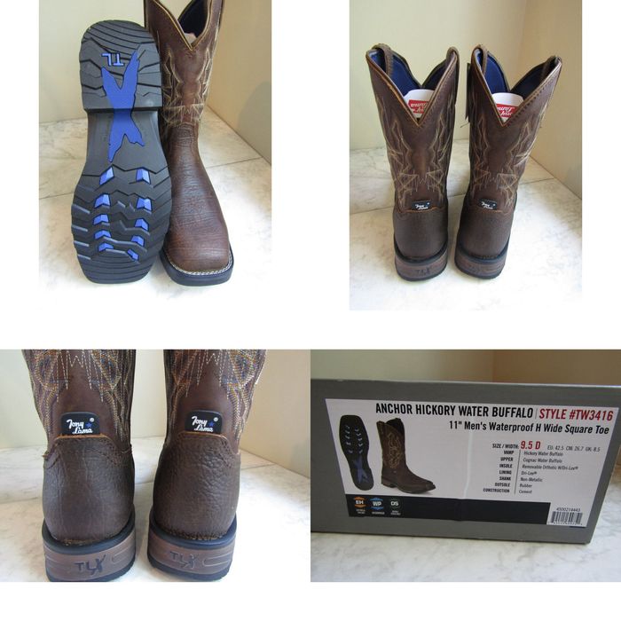 Tony Lama NIB Tony Lama Anchor Hickory Water Buffalo Leather Western ...