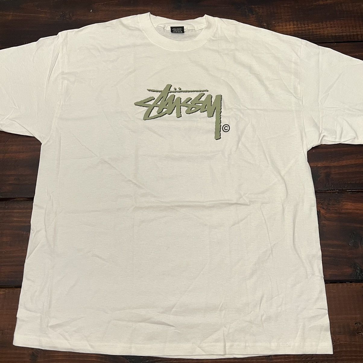 Stussy Vintage Stussy Script Olive Clay Green Tee Shirt | Grailed