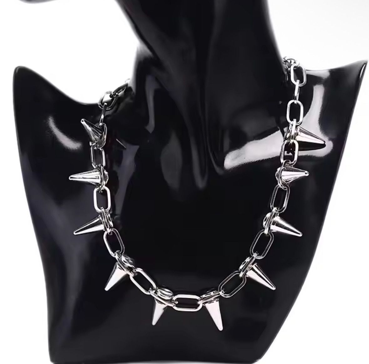 Japanese Brand Hip Hop Goth Punk Spikes Choker Necklace Chain Emo Y2K ...