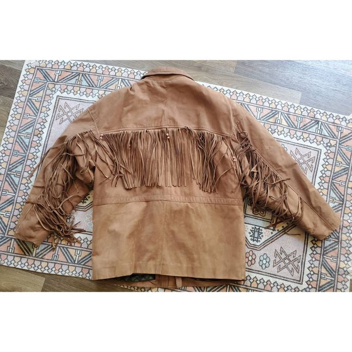 Scully Leather Vintage Scully Leather Western Jacket Fringe Aztec Brown ...