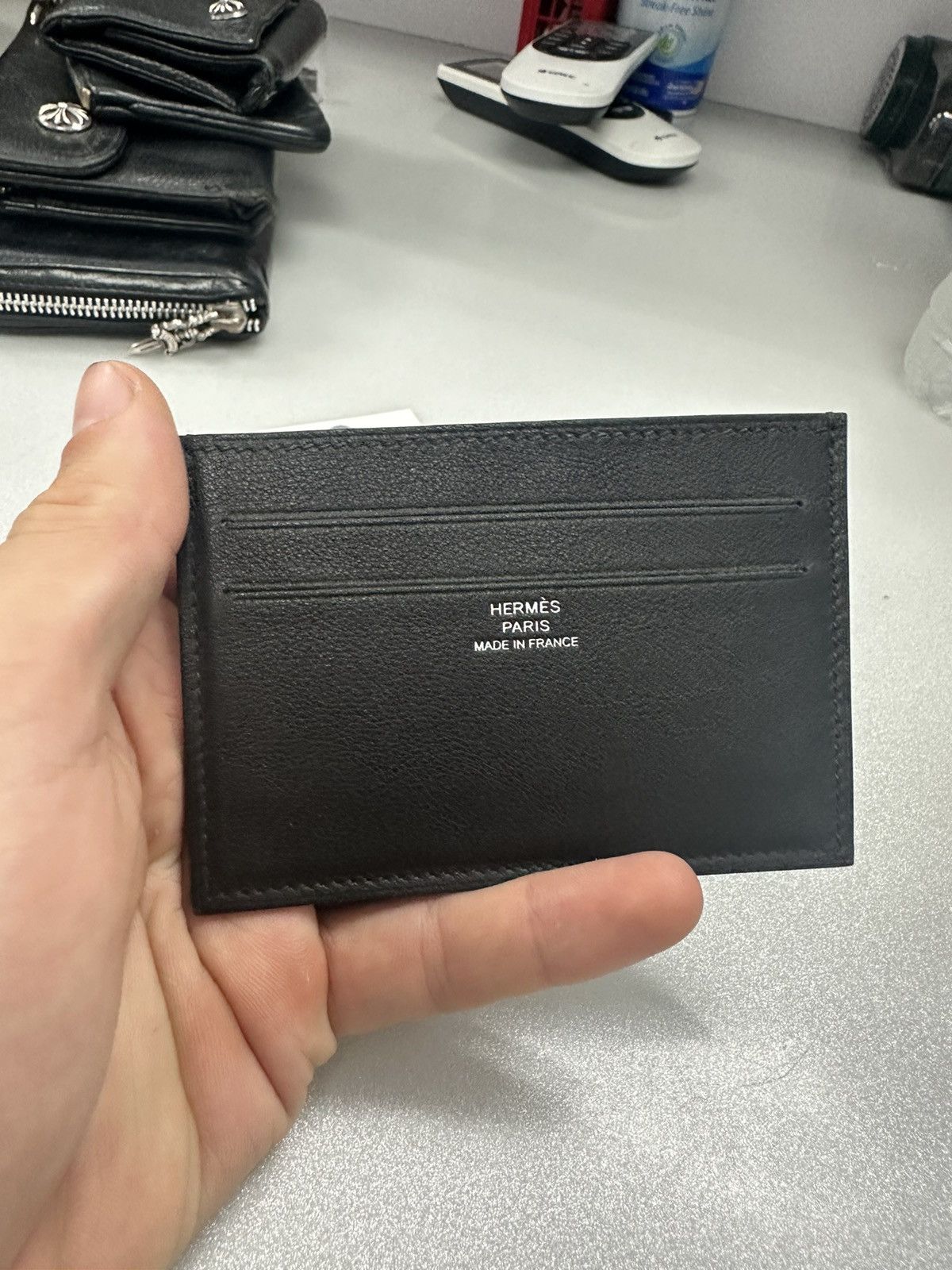 Hermes Hermes Card Holder Black Leather | Grailed