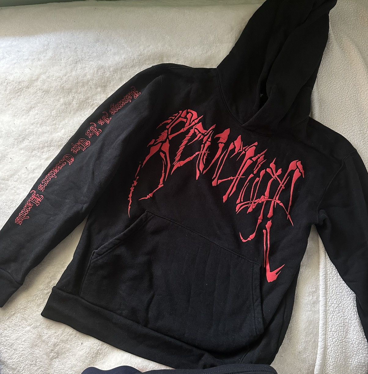 Revenge Revenge Red Bones Hoodie | Grailed