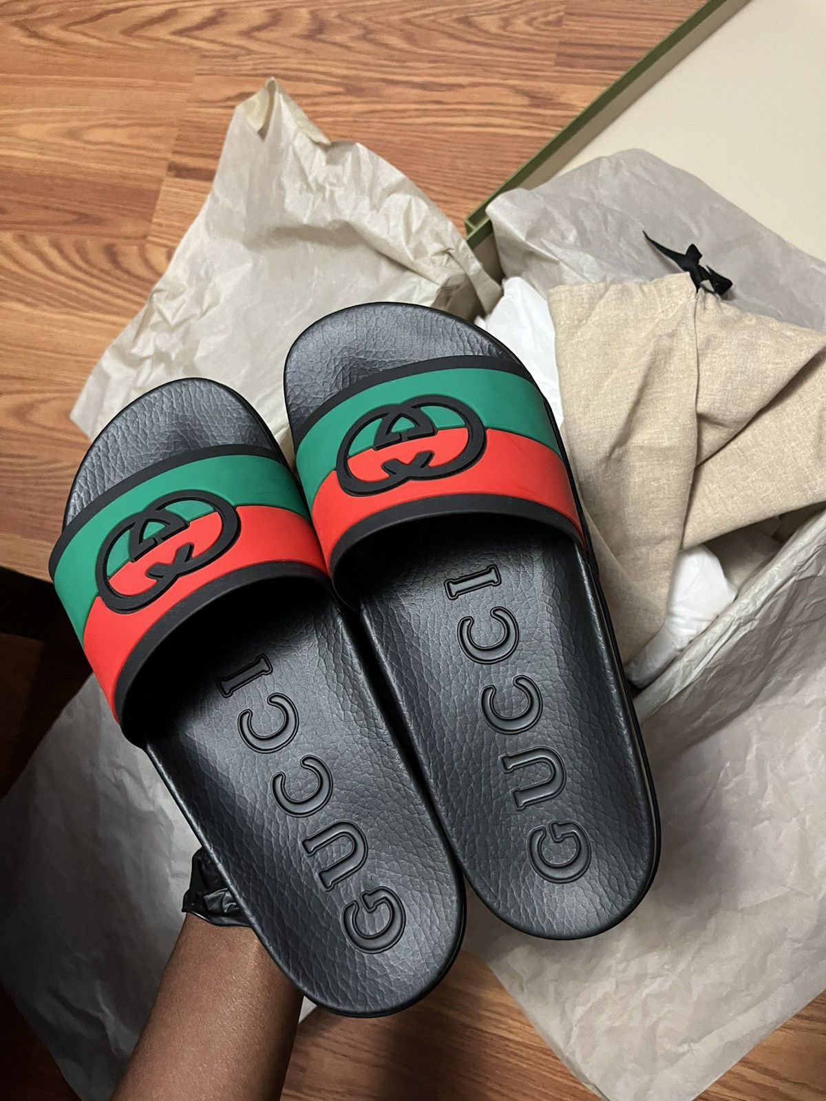 Gucci Gucci GG Interlocking Pool Slides | Grailed